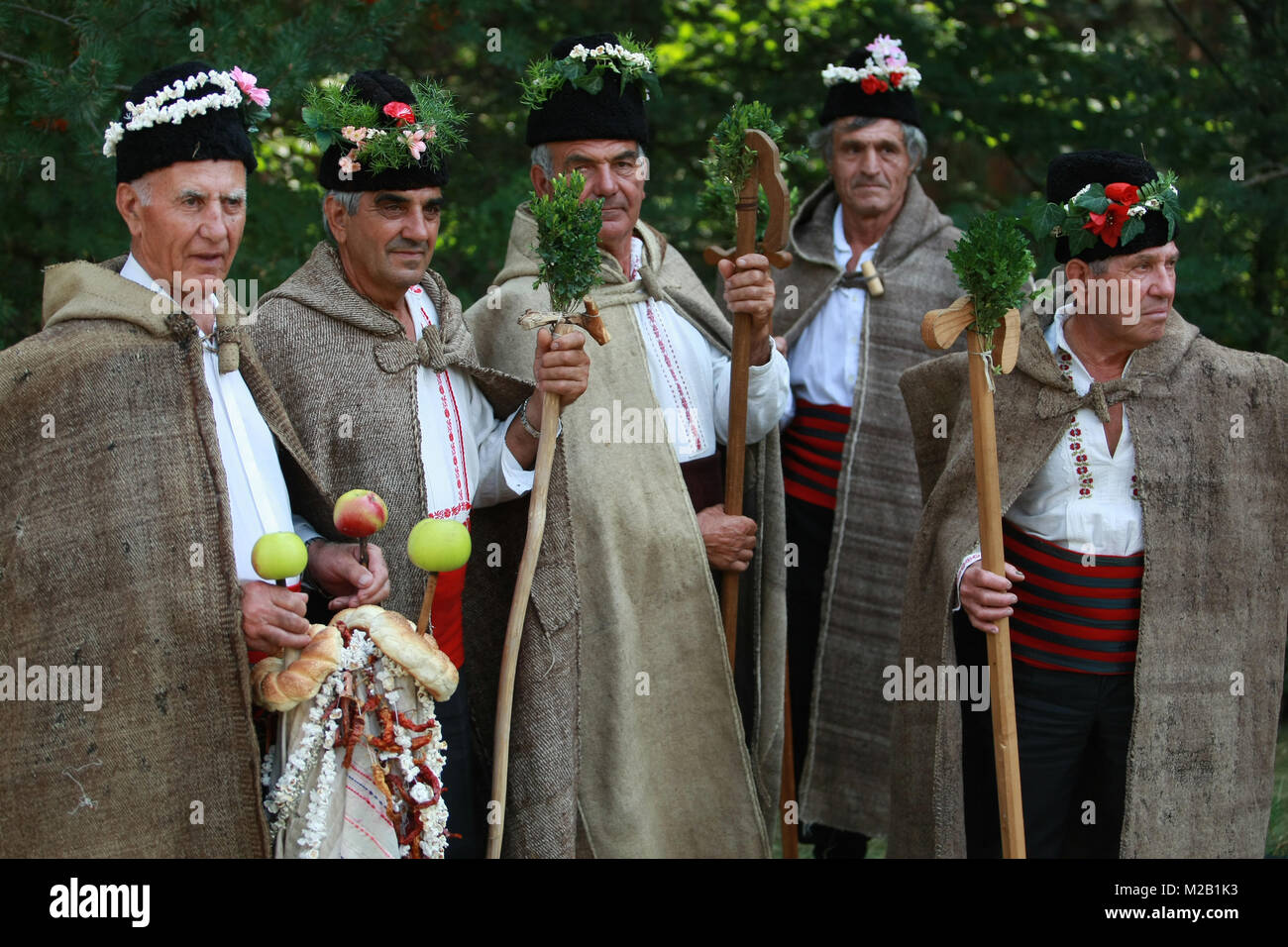 People in traditional folk costume of The National Folklore Fair in ...