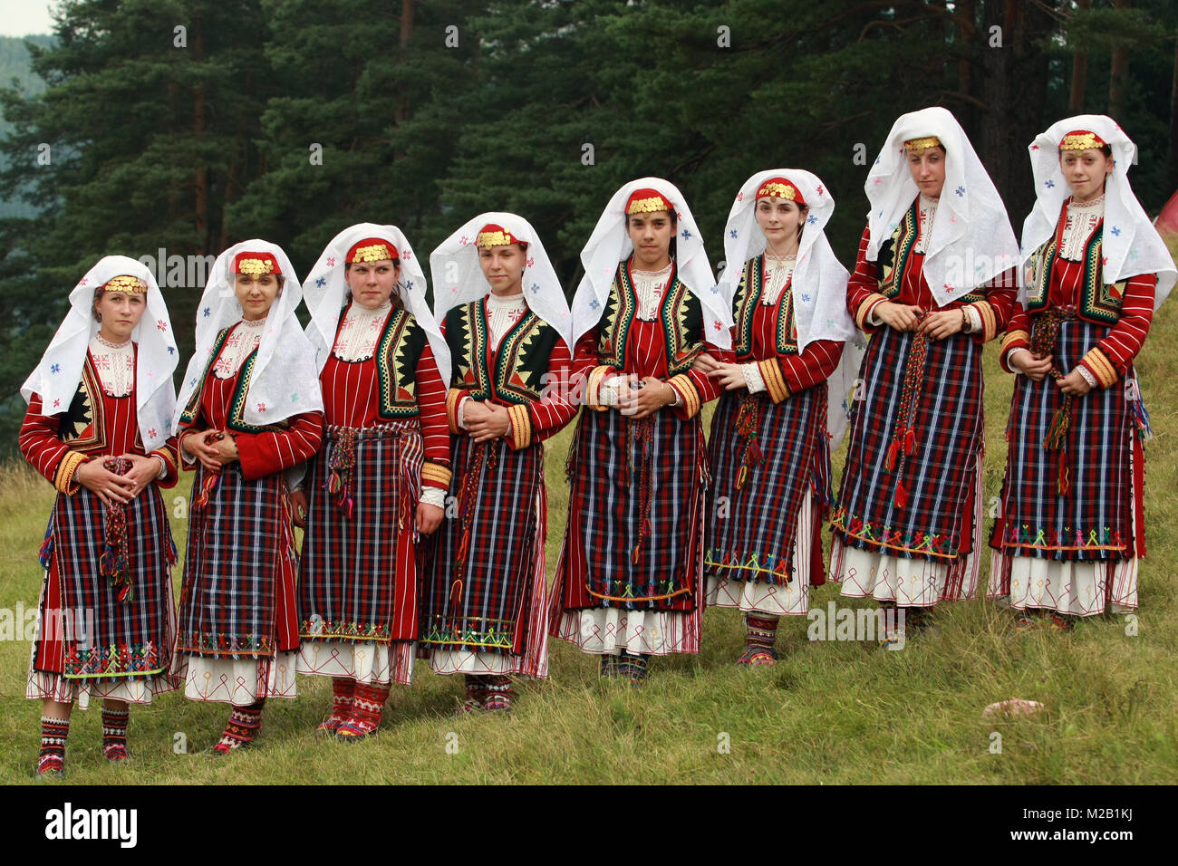 People in traditional folk costume of The National Folklore Fair in ...