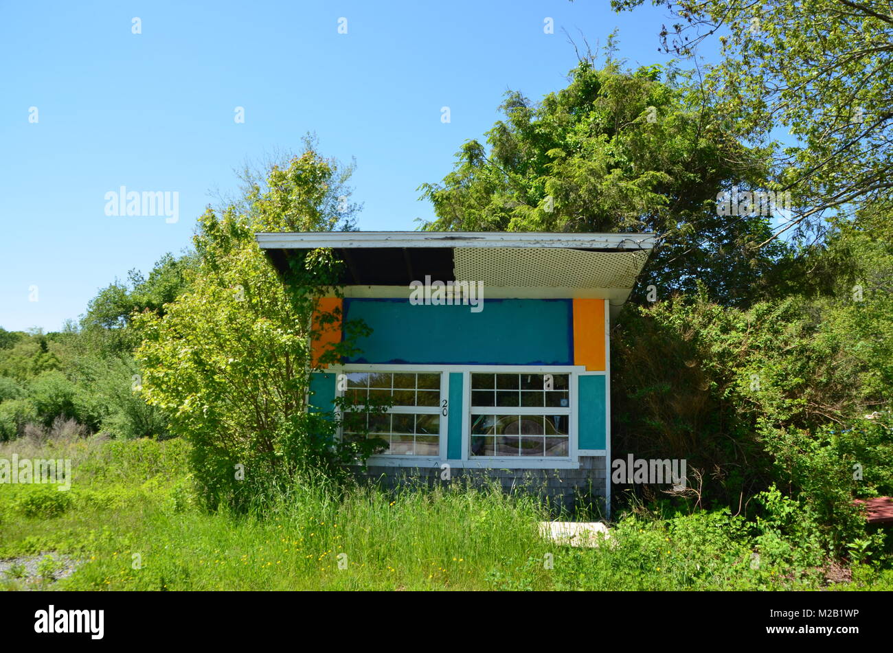 a colourful empty shack outside mystic connecticut USA Stock Photo - Alamy
