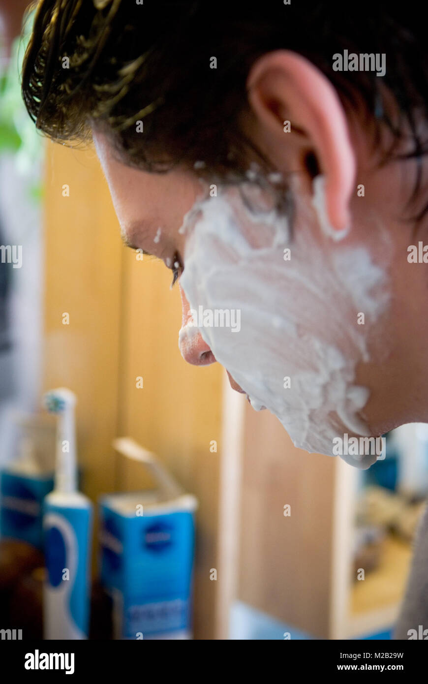 First shave boy hi-res stock photography and images - Alamy