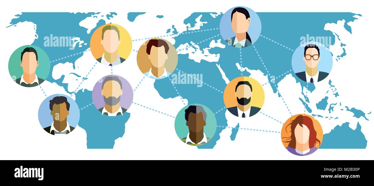 Connections Worldwide, symbol illustration Stock Vector Image & Art - Alamy