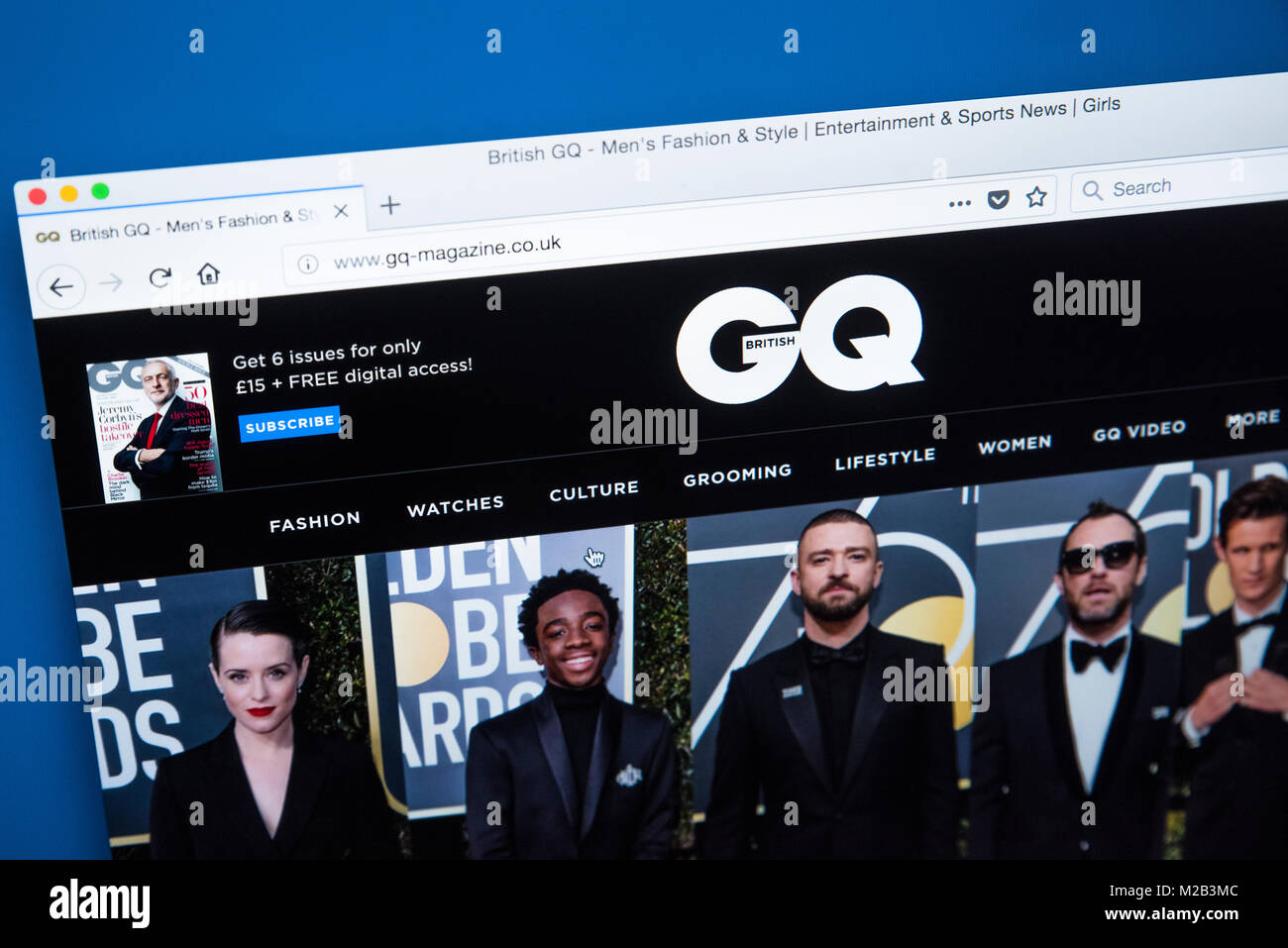 LONDON, UK - JANUARY 8TH 2018: The homepage of the official website for ...