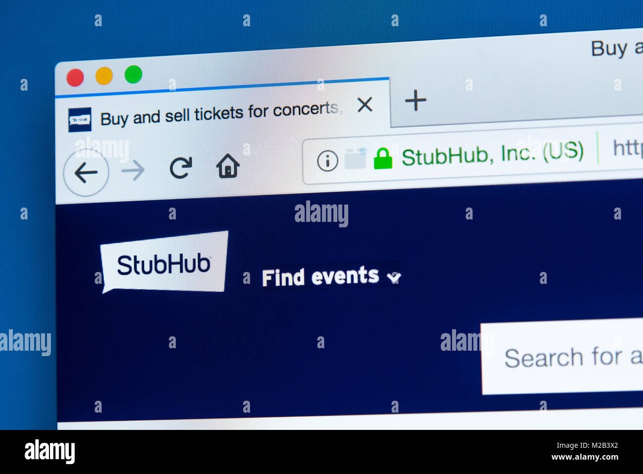 LONDON, UK - JANUARY 8TH 2018: The homepage of the official website for ...
