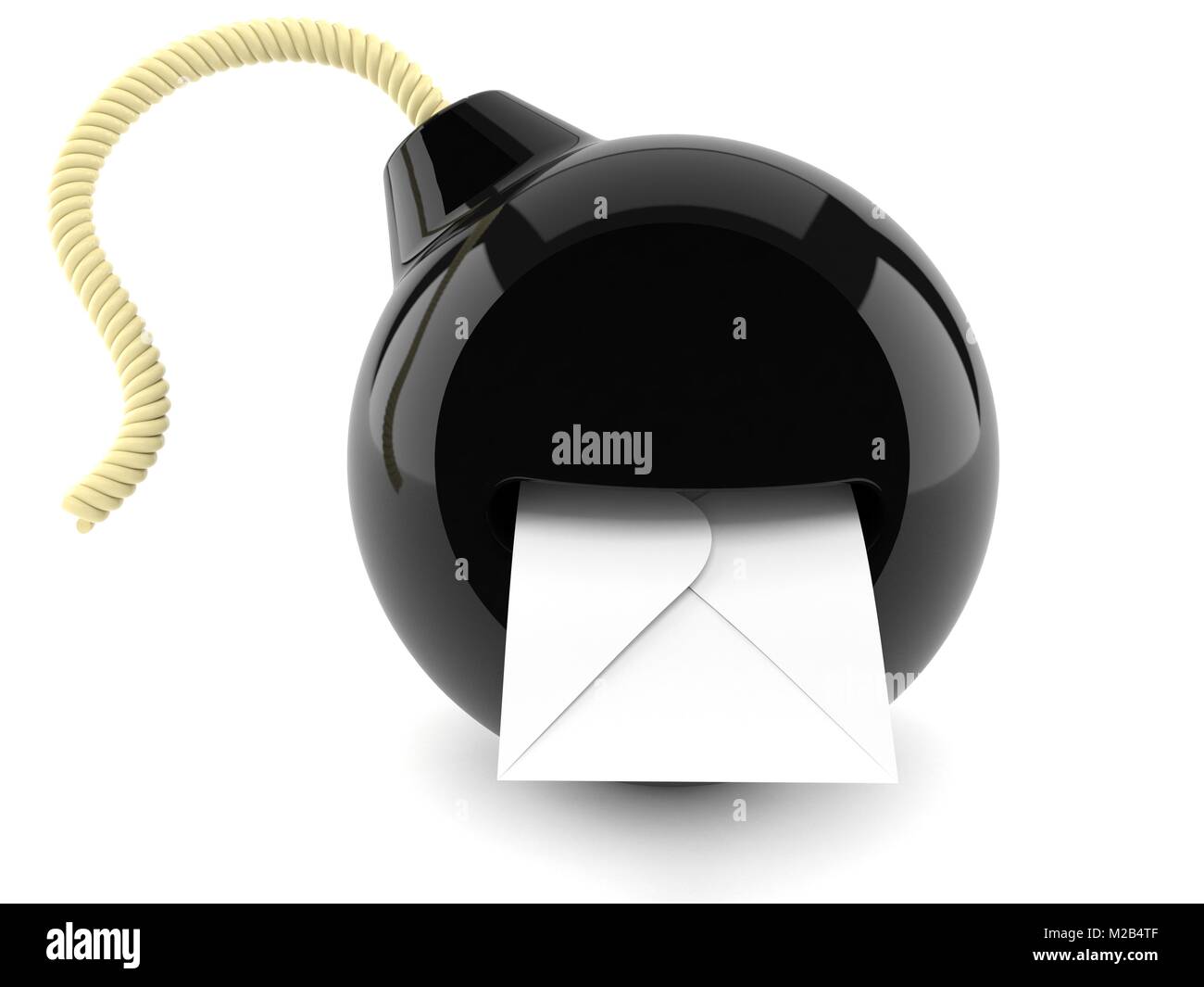 Explosive mail concept isolated on white background Stock Photo - Alamy