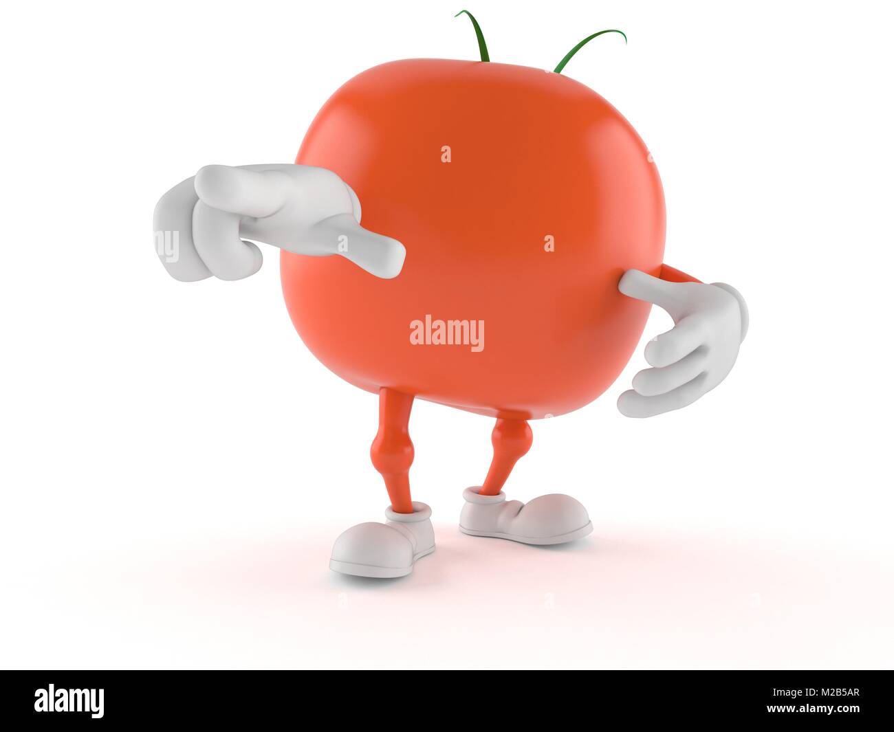 Tomato character isolated on white background Stock Photo - Alamy