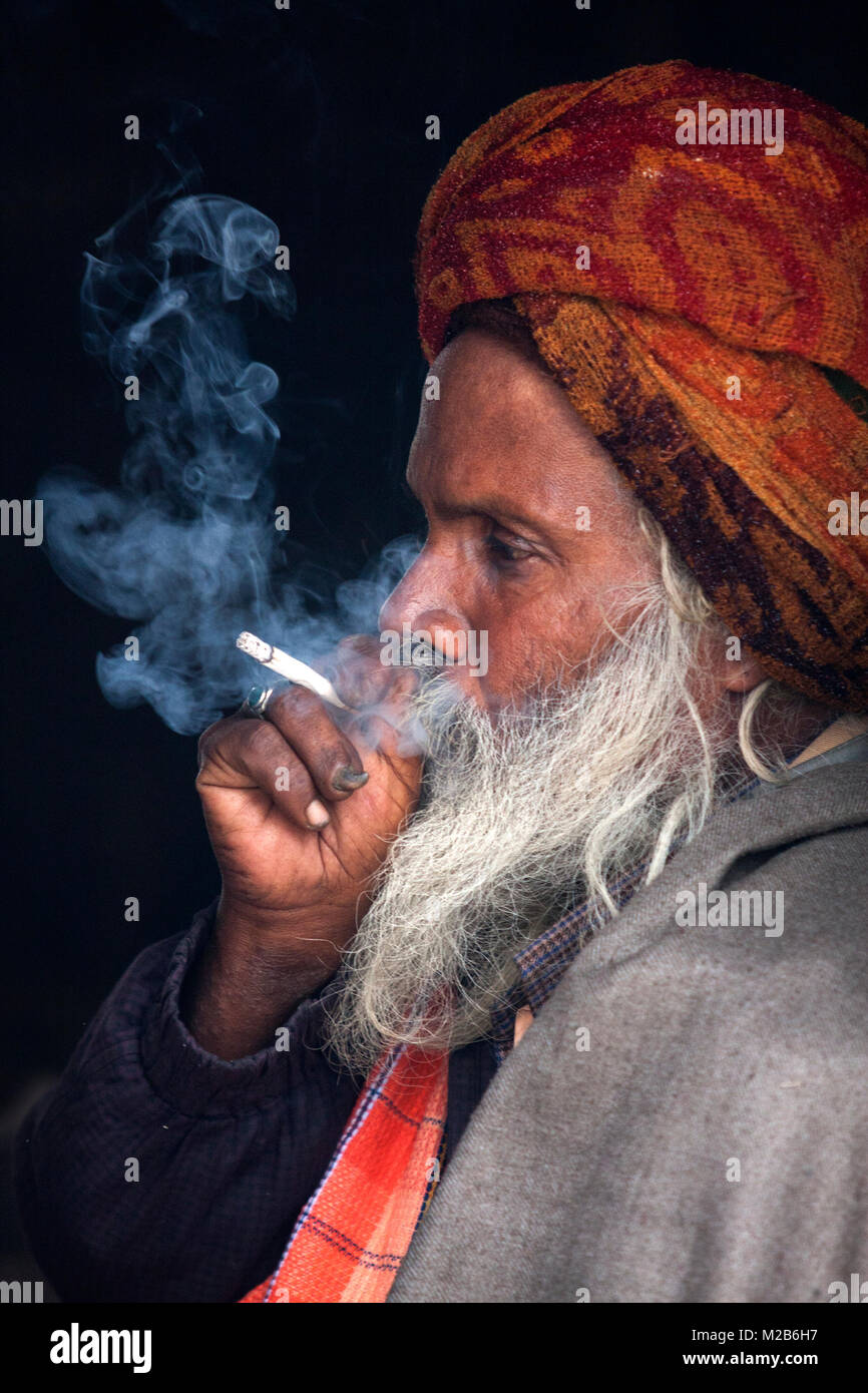 Sadhu Smoking Weed