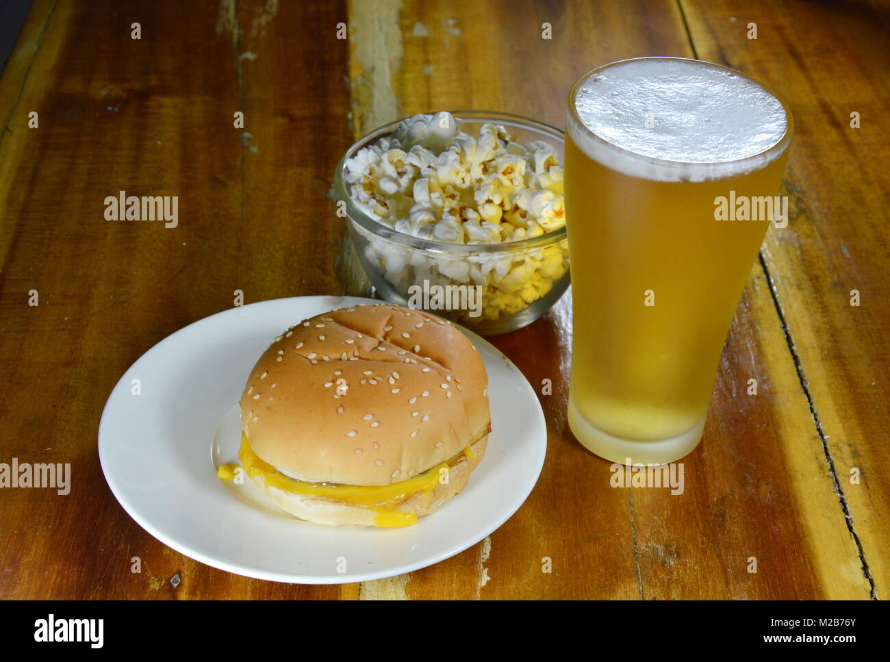 fast food and beer Stock Photo - Alamy