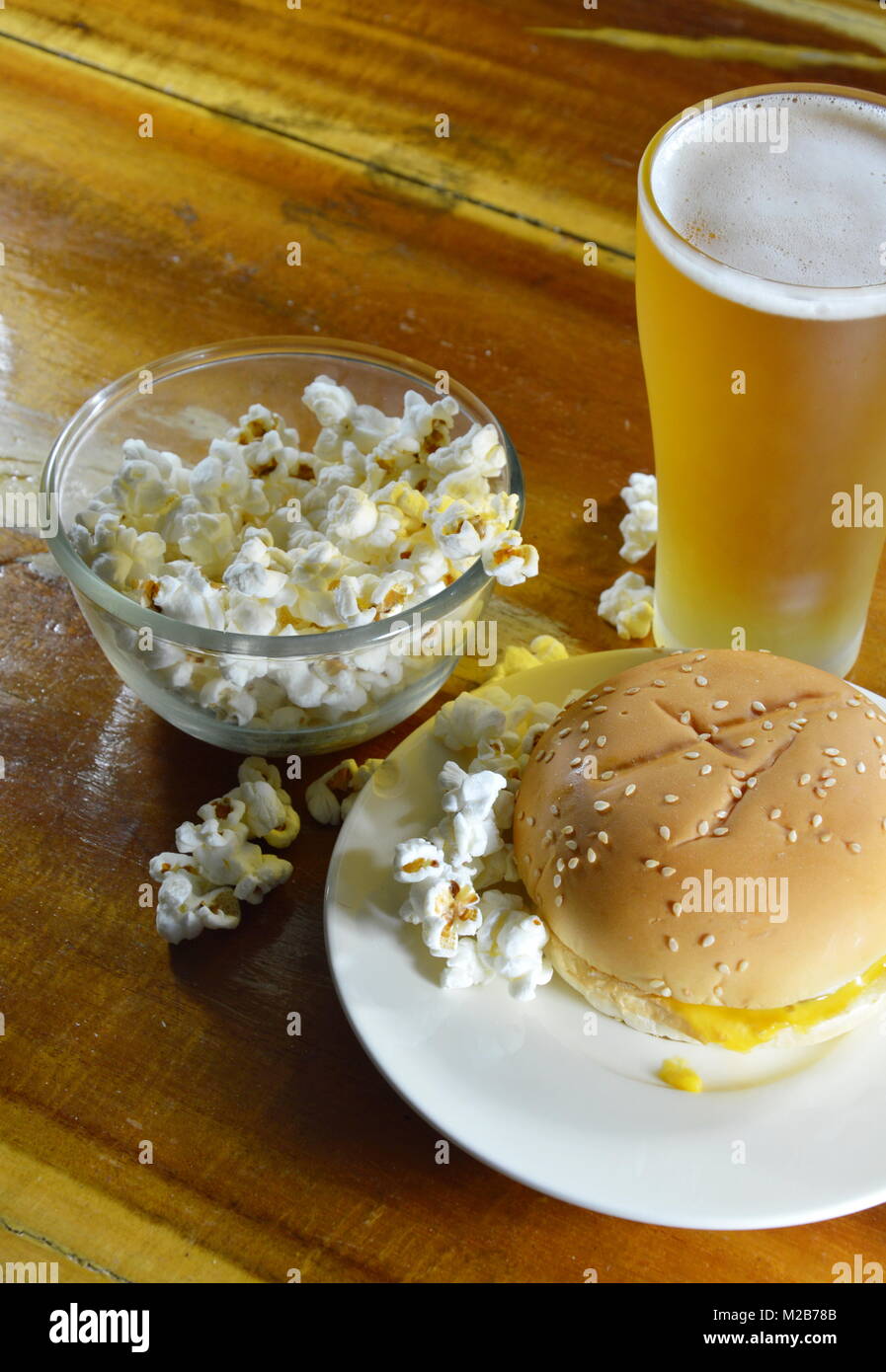 fast food and beer Stock Photo - Alamy