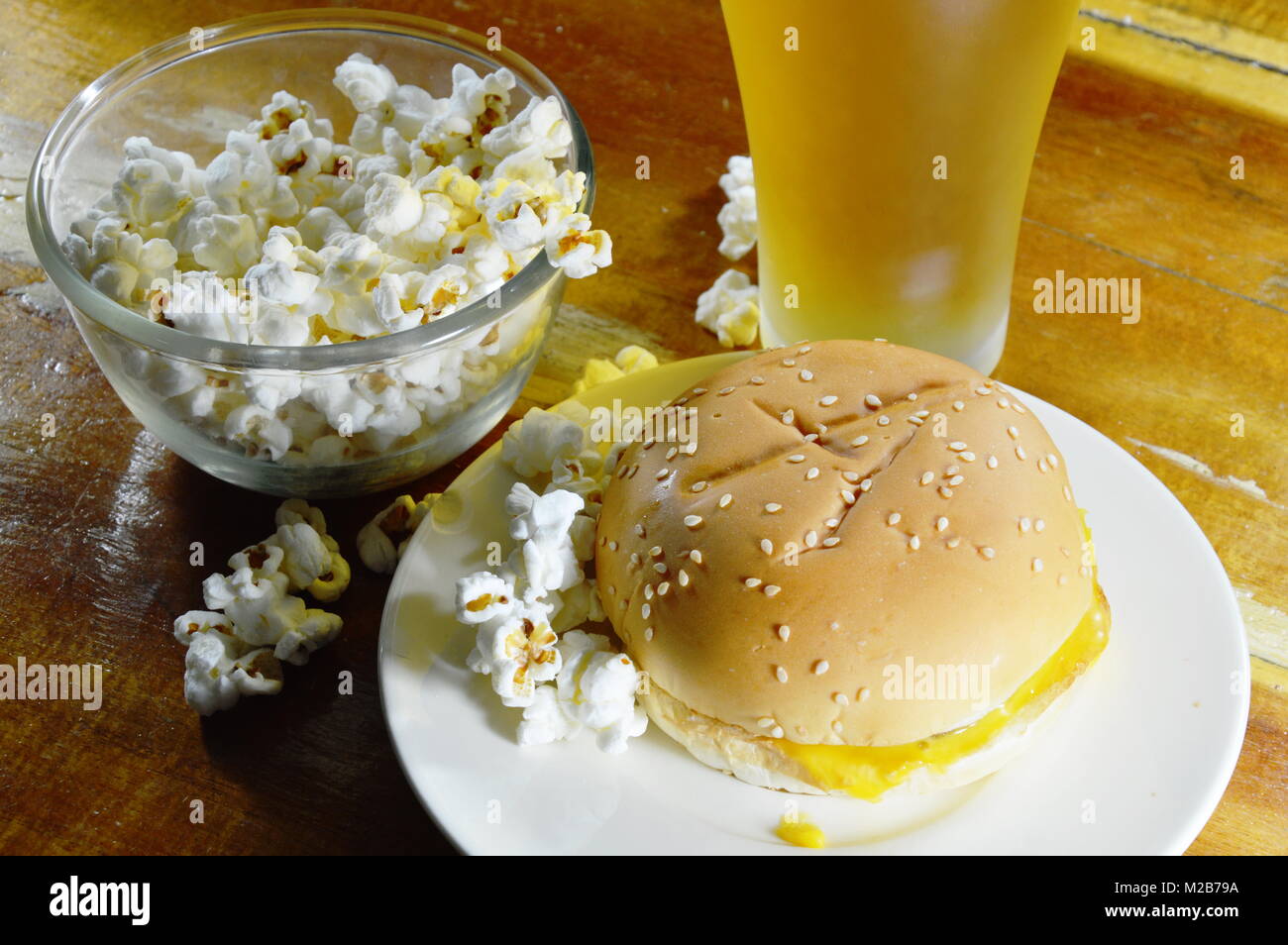 fast food and beer Stock Photo - Alamy
