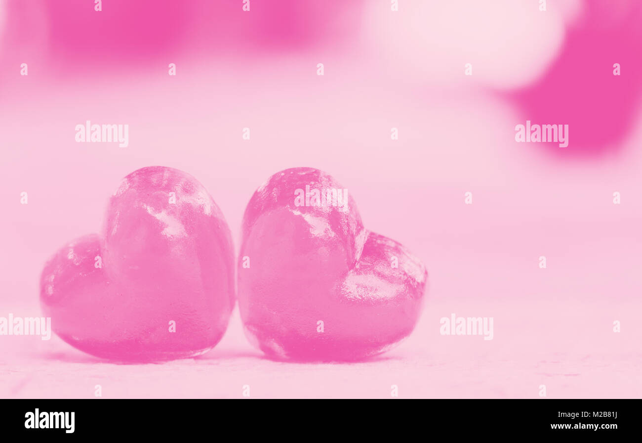 Valentines day background with sweet hearts Stock Photo - Alamy