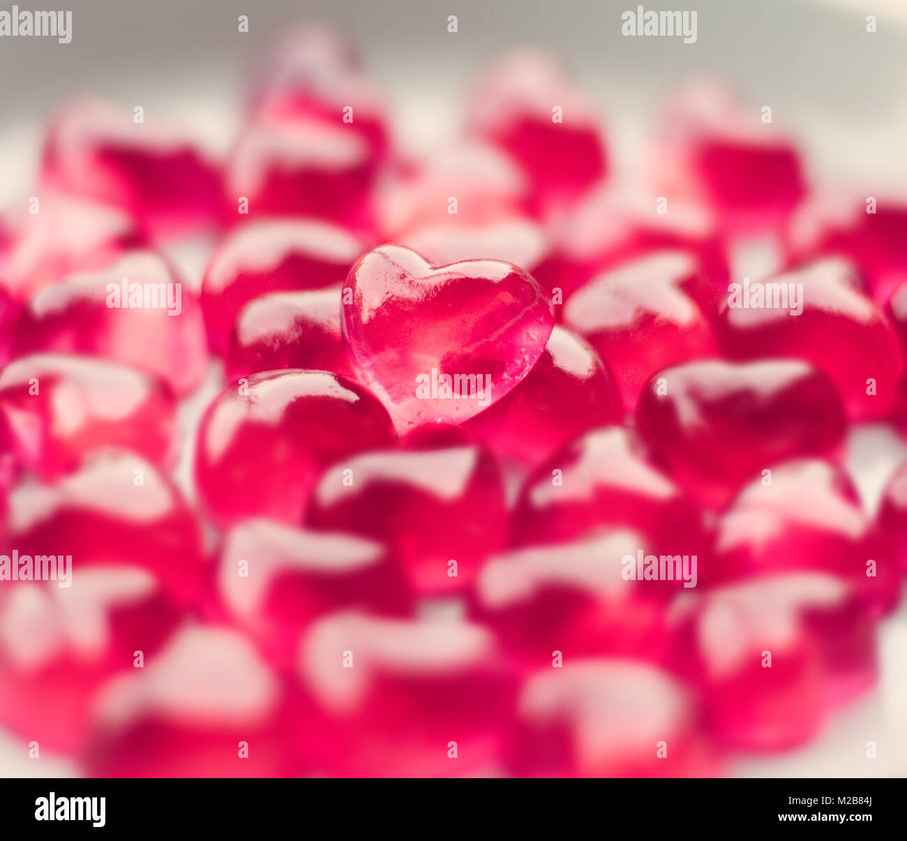 Valentines day background with sweet hearts Stock Photo - Alamy