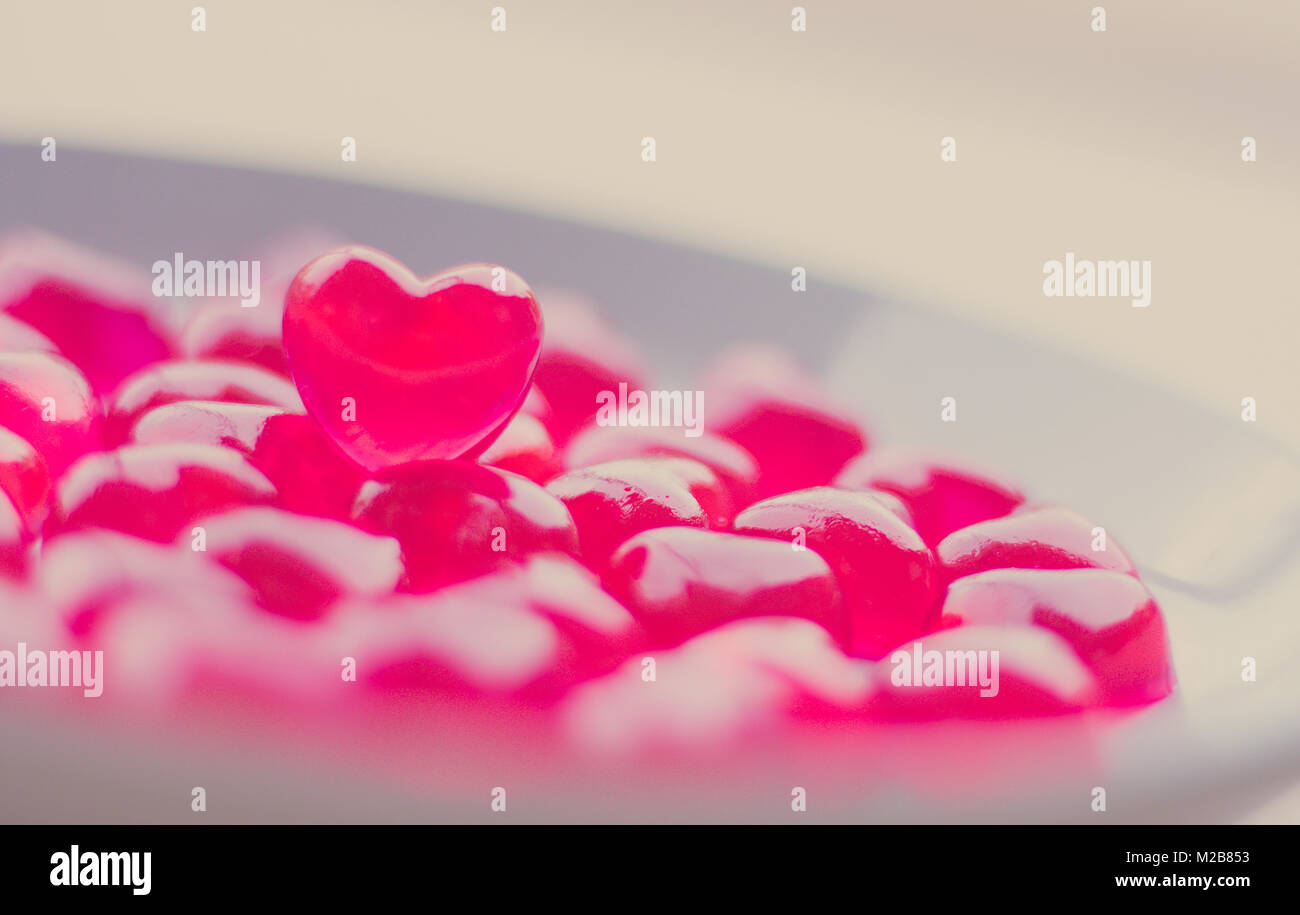 Valentines day background with sweet hearts Stock Photo - Alamy