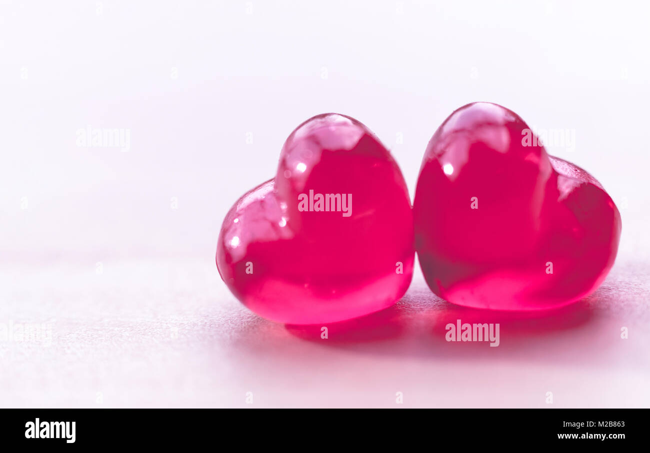 Valentines day background with sweet hearts Stock Photo - Alamy