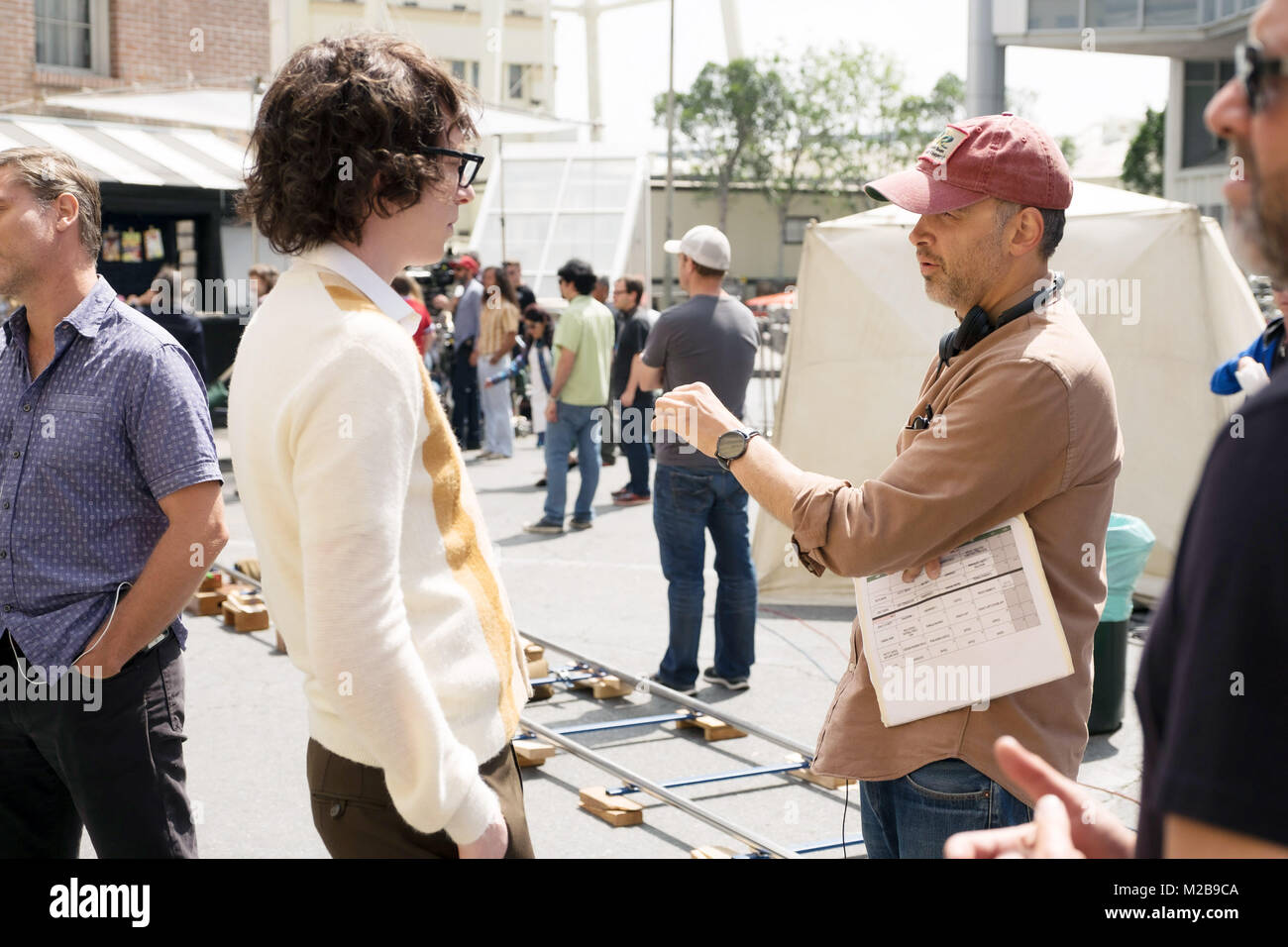 A FUTILE AND STUPID GESTURE, from left: Domhnall Gleeson, director ...