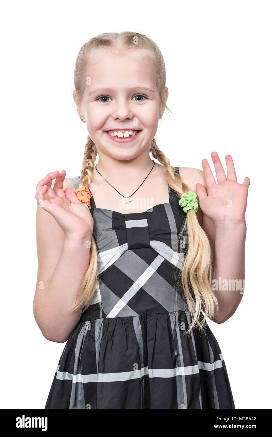 Portrait of a beautiful joyful girl Stock Photo - Alamy
