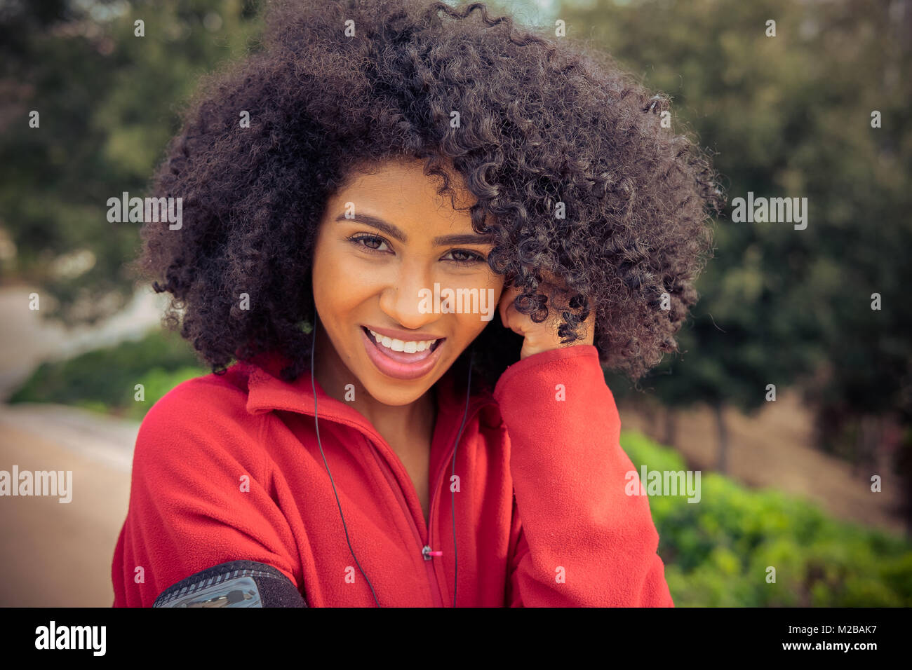 BEAUTIFUL ATHLETE WOMAN RUNNING IN MADRID RIO Stock Photo - Alamy