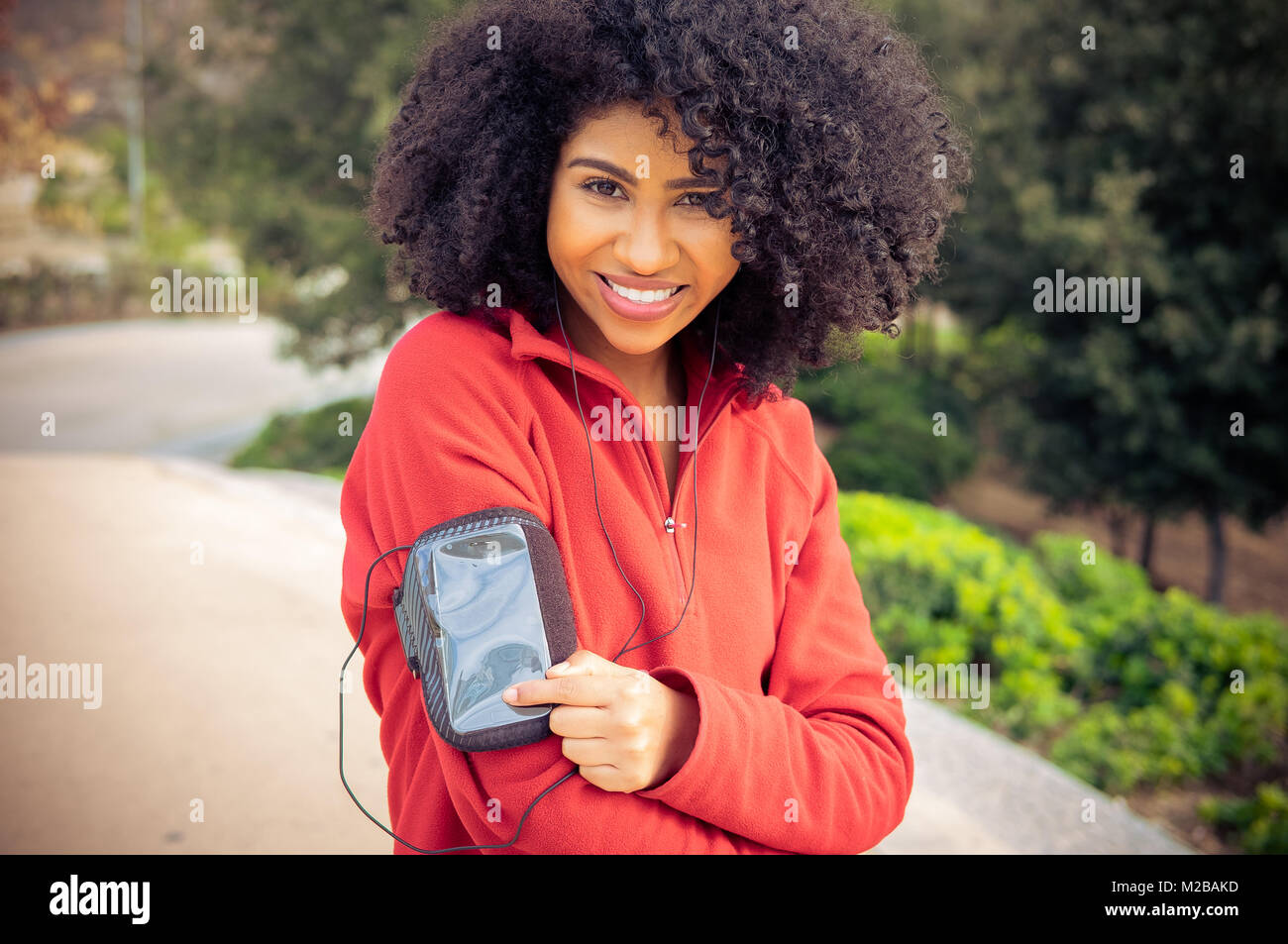 BEAUTIFUL ATHLETE WOMAN RUNNING IN MADRID RIO Stock Photo - Alamy