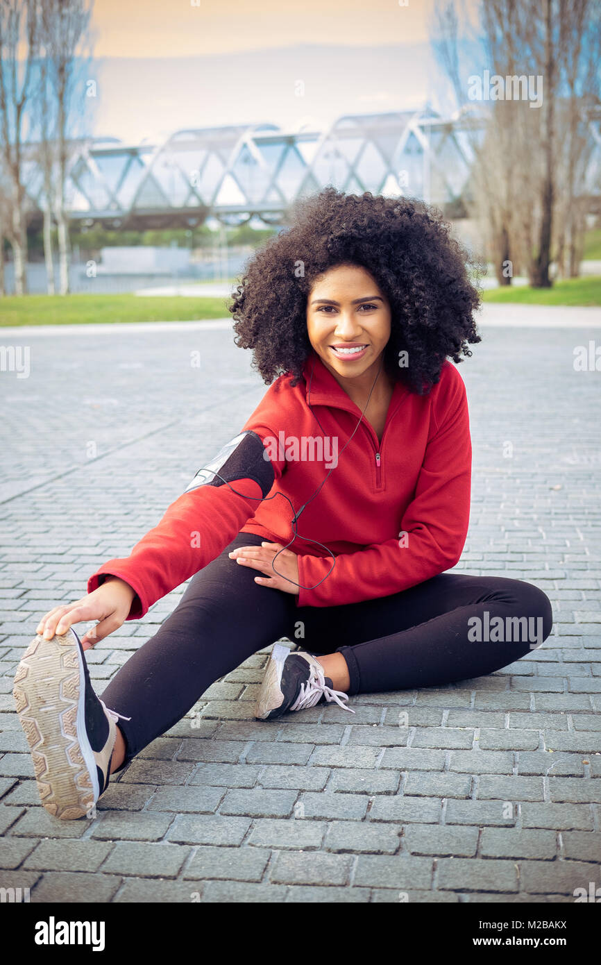 BEAUTIFUL ATHLETE WOMAN RUNNING IN MADRID RIO Stock Photo - Alamy
