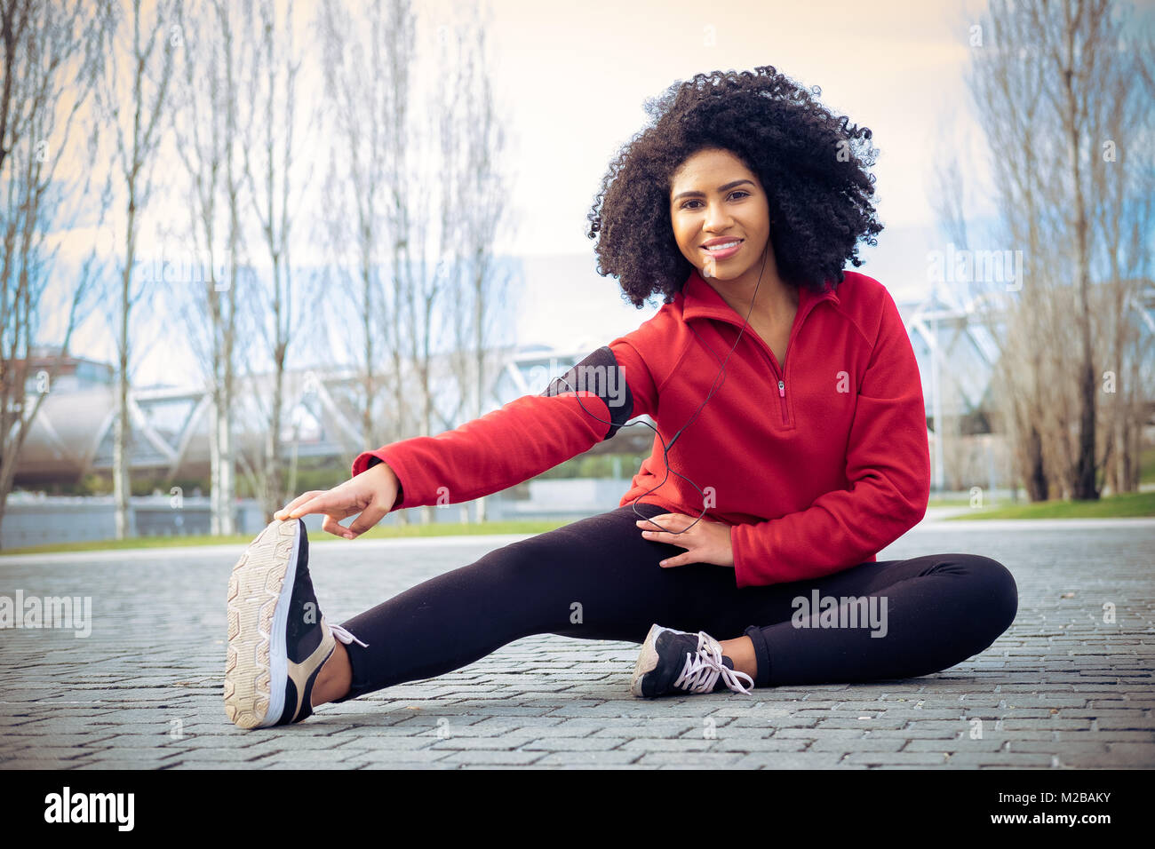 BEAUTIFUL ATHLETE WOMAN RUNNING IN MADRID RIO Stock Photo - Alamy