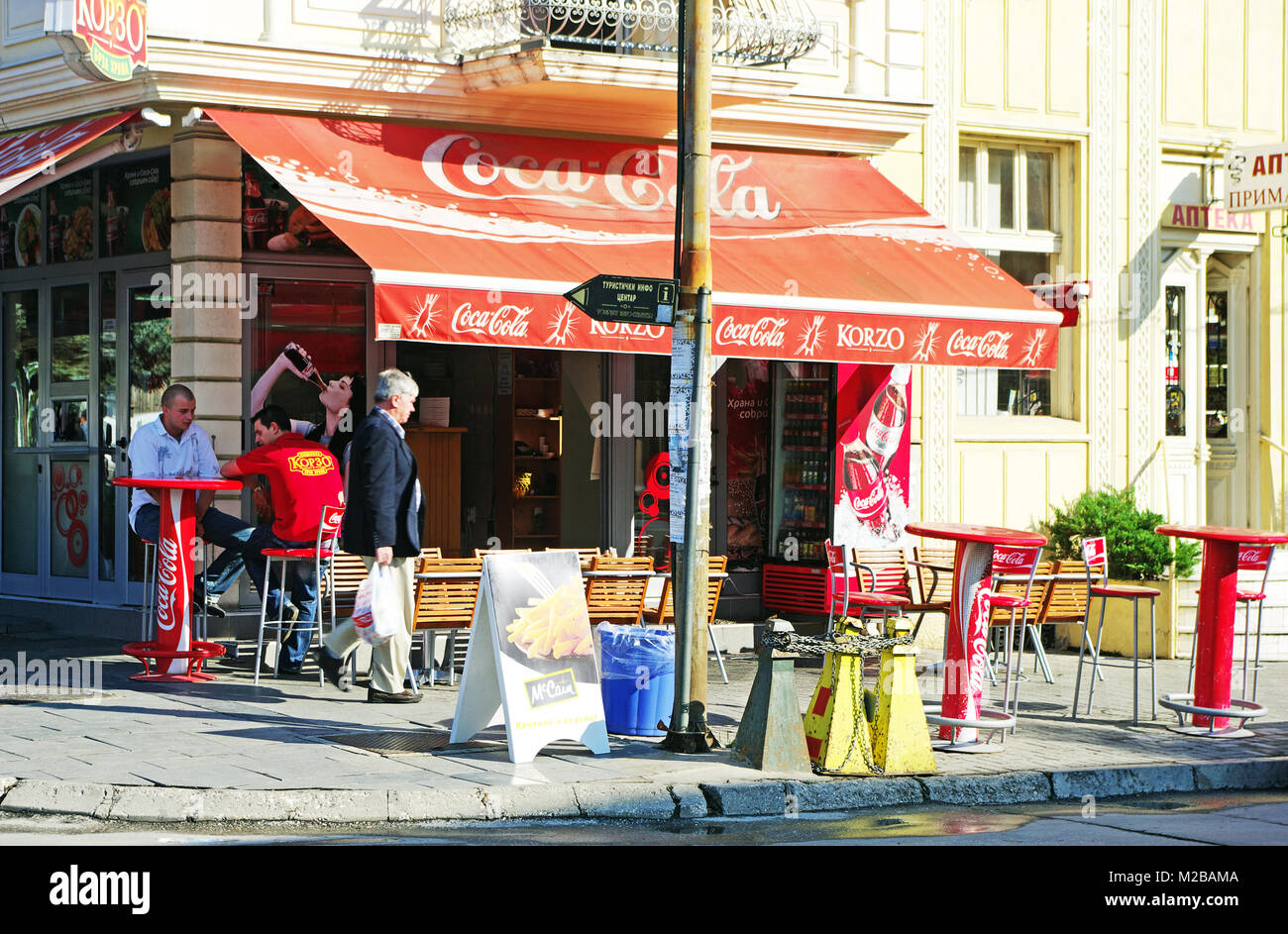 Cafe, Bar, Bitola, Macedonia Stock Photo - Alamy