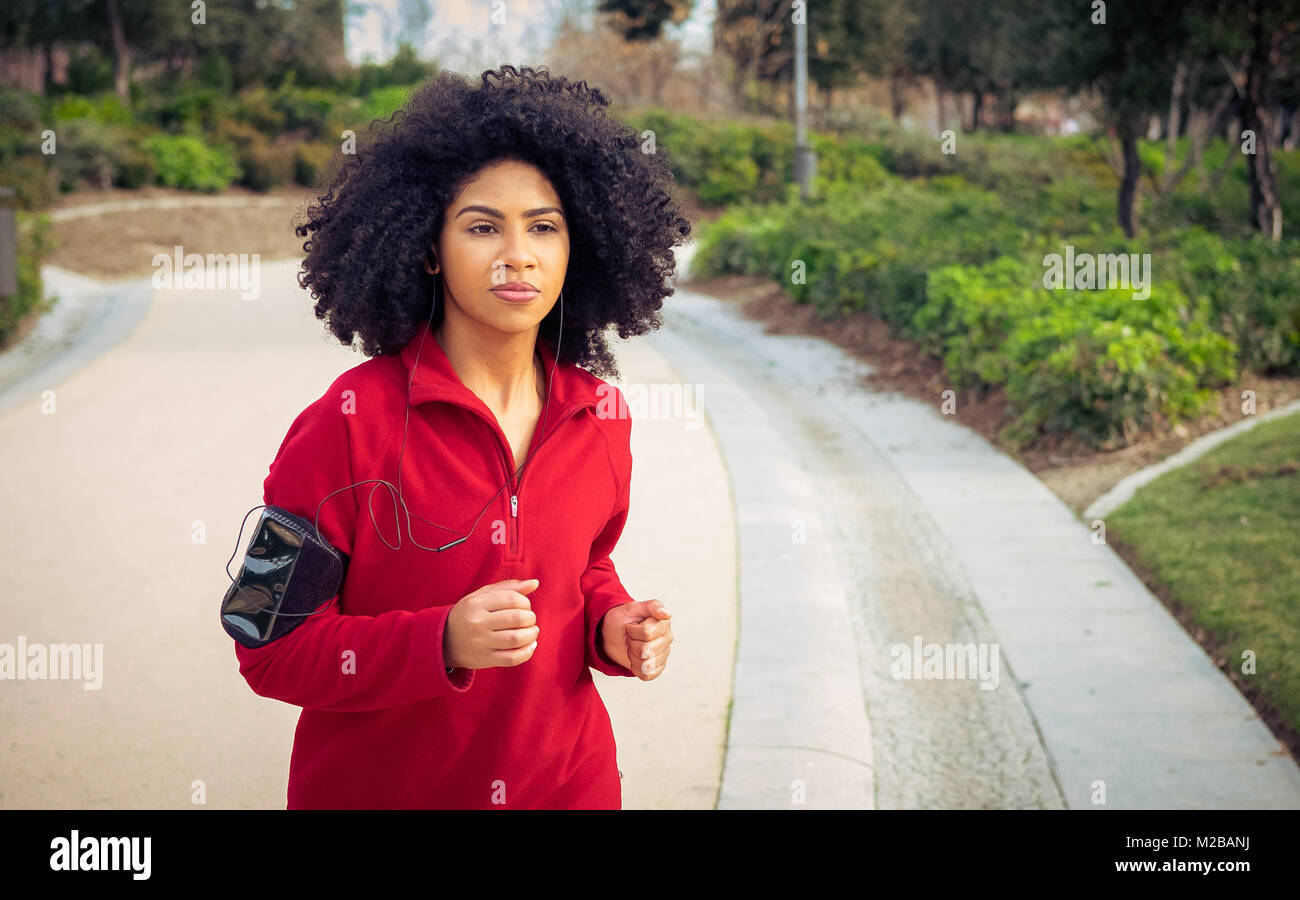 BEAUTIFUL ATHLETE WOMAN RUNNING IN MADRID RIO Stock Photo - Alamy