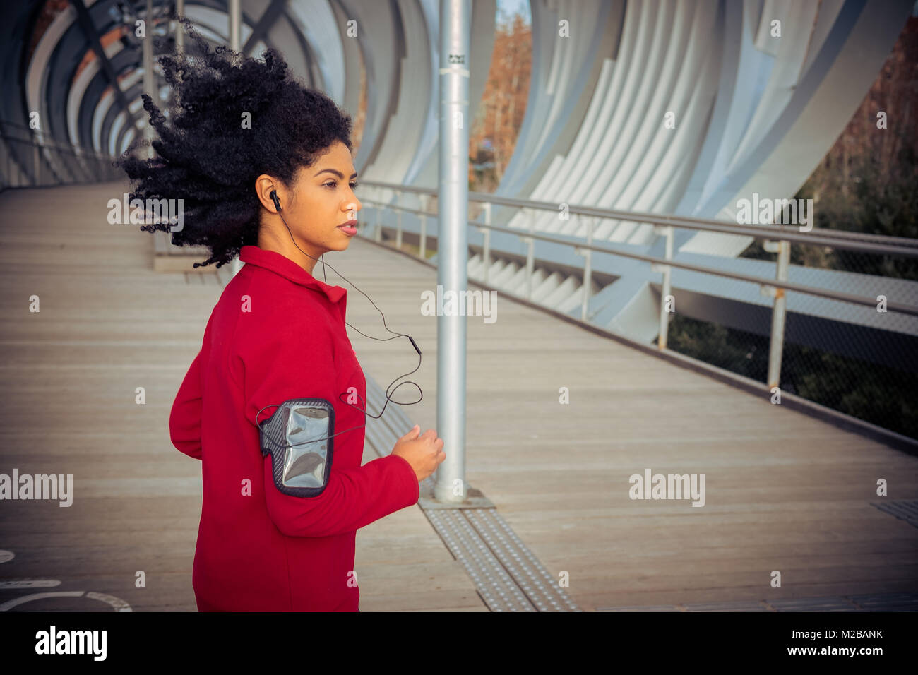 BEAUTIFUL ATHLETE WOMAN RUNNING IN MADRID RIO Stock Photo - Alamy