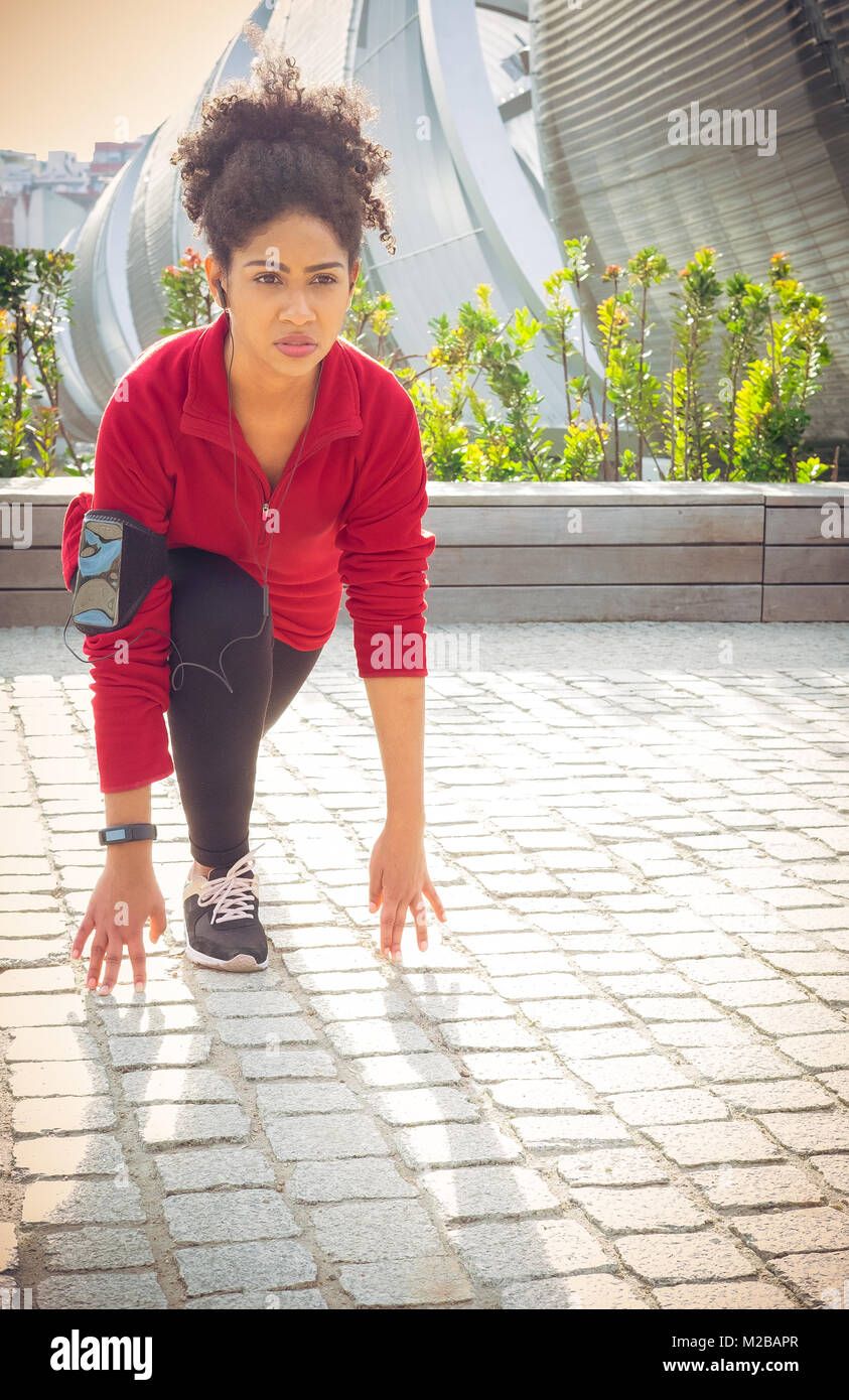 BEAUTIFUL ATHLETE WOMAN RUNNING IN MADRID RIO Stock Photo - Alamy