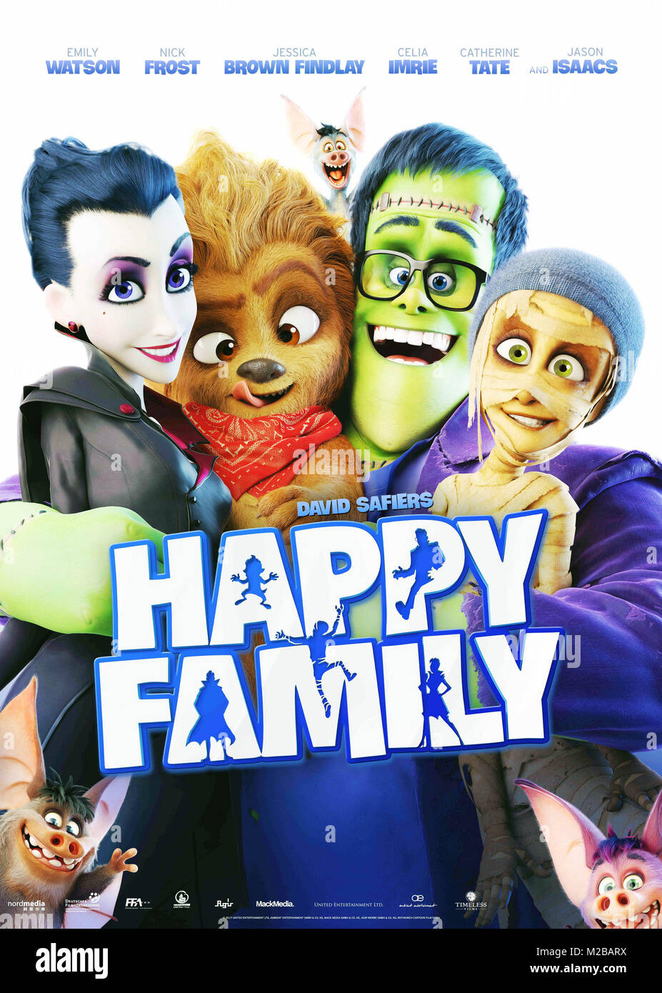 MONSTER FAMILY, (aka HAPPY FAMILY), poster, large figures, from left ...