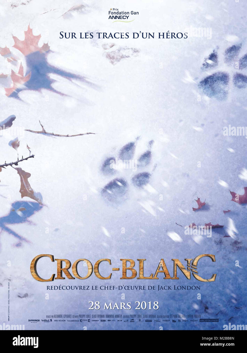 WHITE FANG, (aka CROC-BLANC), advance French poster, 2018. © Wild Bunch ...