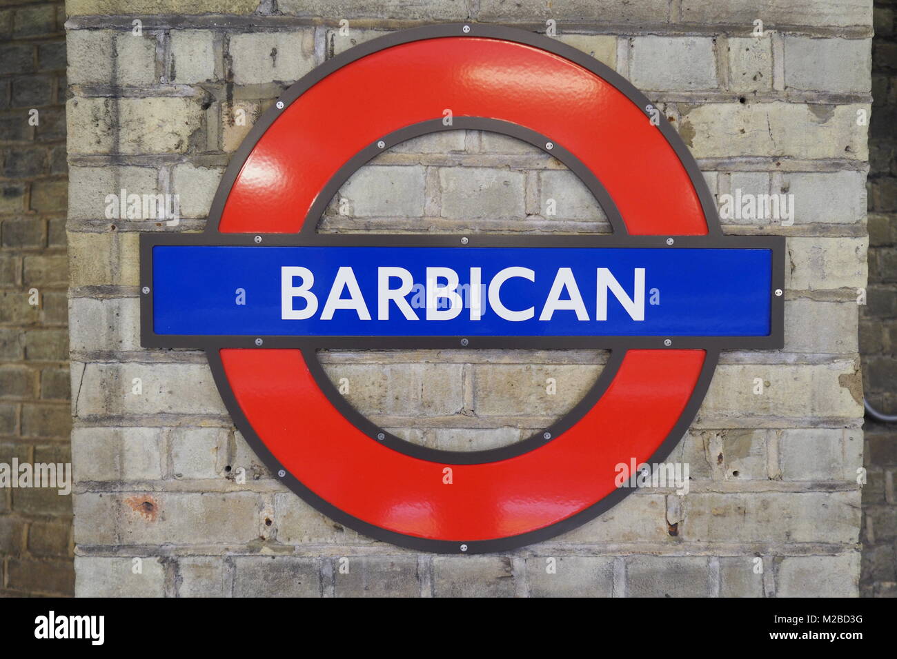 Barbican underground station hi-res stock photography and images - Alamy