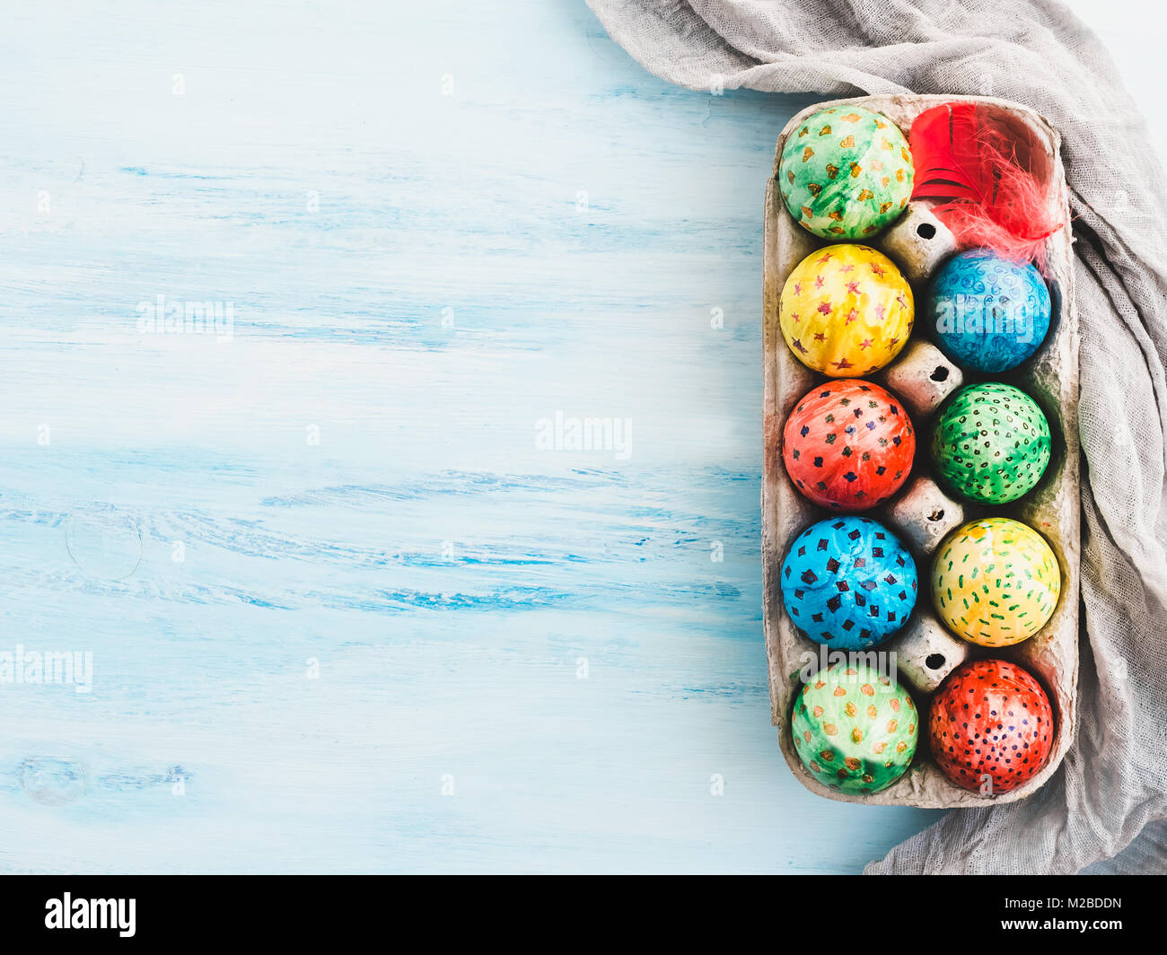 Easter eggs painted with bright colors Stock Photo - Alamy
