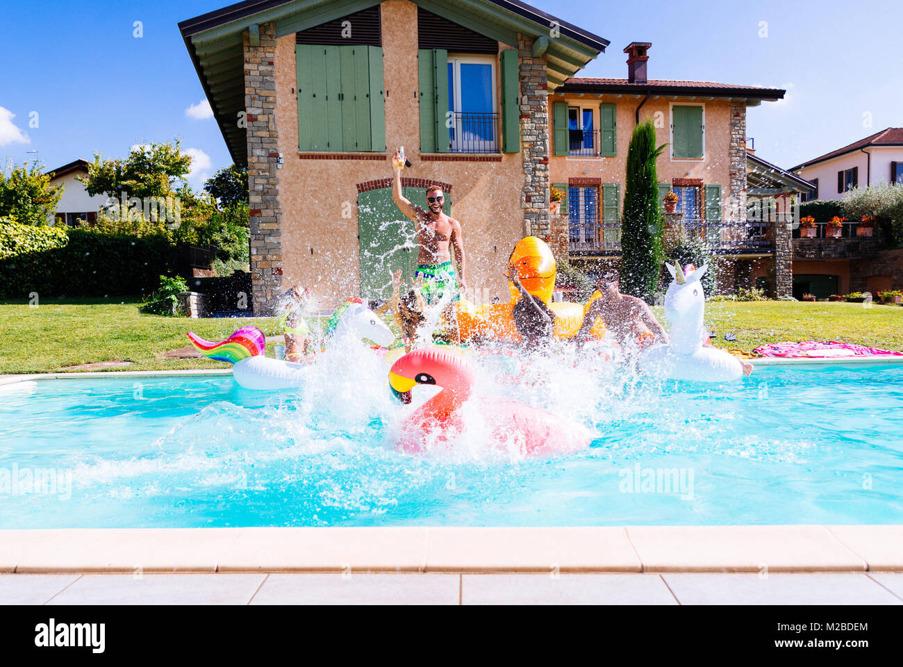Having bath in garden pool hi-res stock photography and images - Alamy