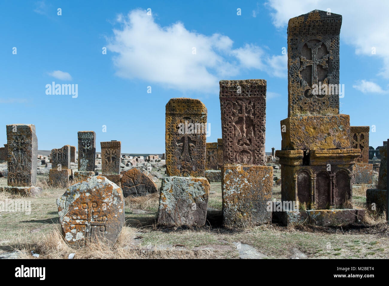A khachkar or Armenian cross-stone is a carved, memorial stele bearing ...