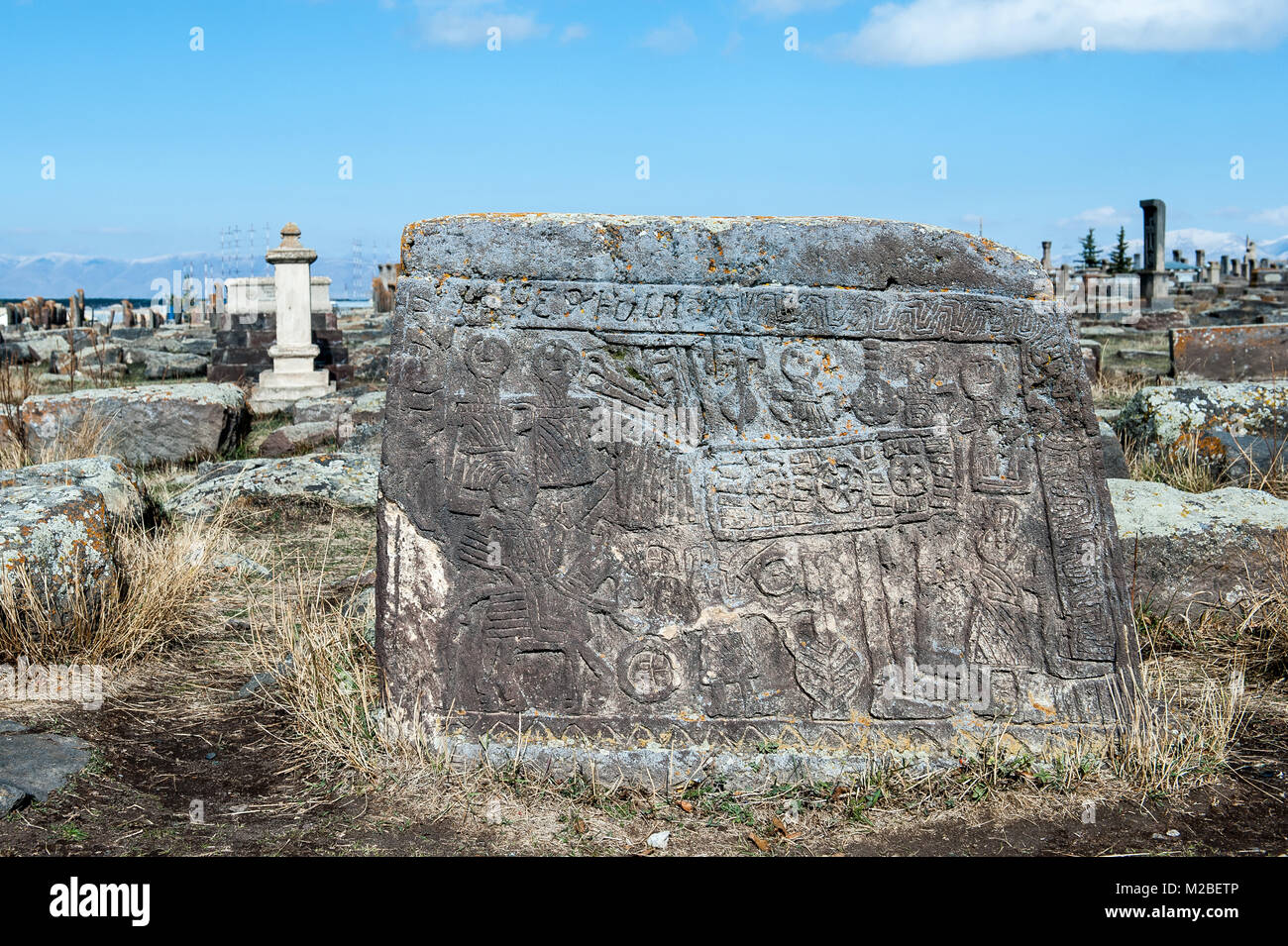 A khachkar or Armenian cross-stone is a carved, memorial stele bearing ...