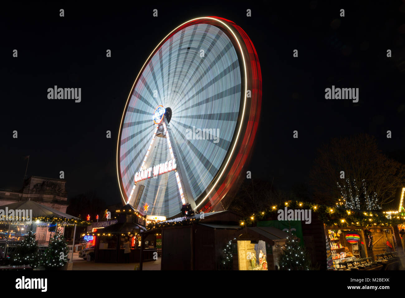 The Winter Wonderland Big Wheel on a cold winters night outside City ...