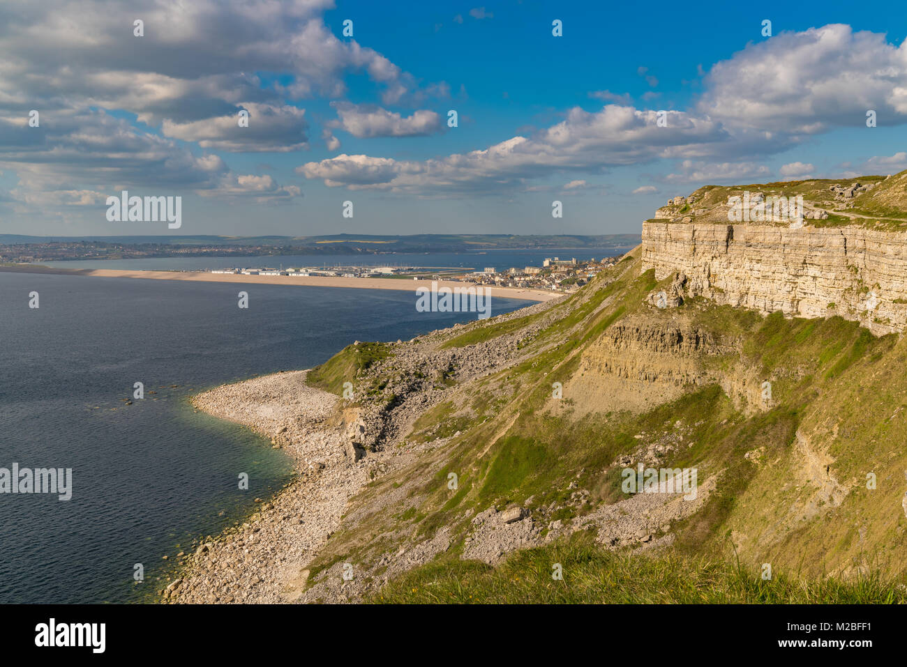 South West Coast Path on the Isle of Portland, looking towards ...