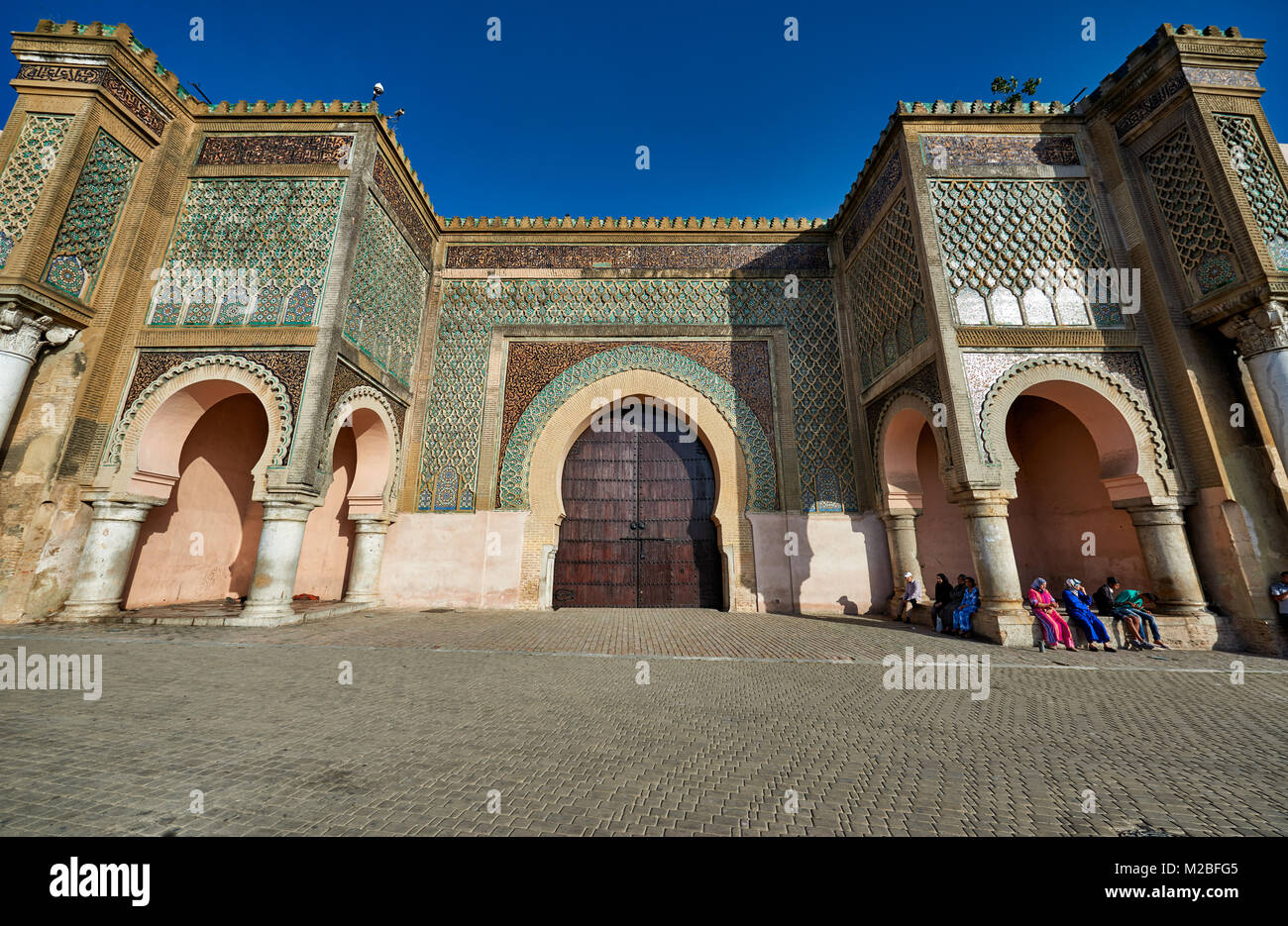 Bab Mansour city gate, Meknes, Morocco, Africa Stock Photo - Alamy