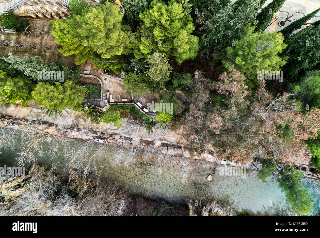 Segura river near the Santuario de la Virgen de la Esperanza in Spain ...
