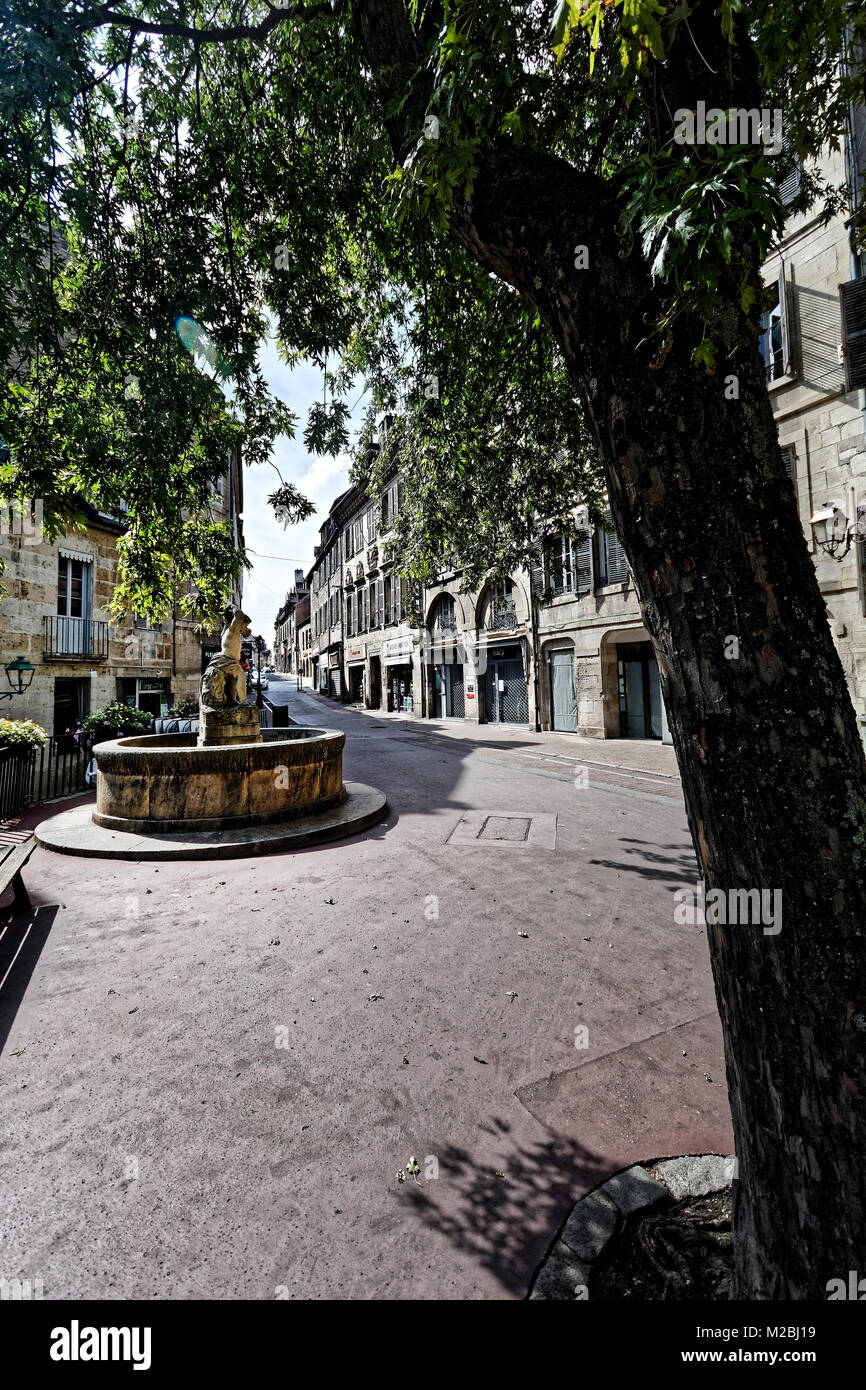 There are gardens and pleasant aspects to walk in Dole, France Stock ...