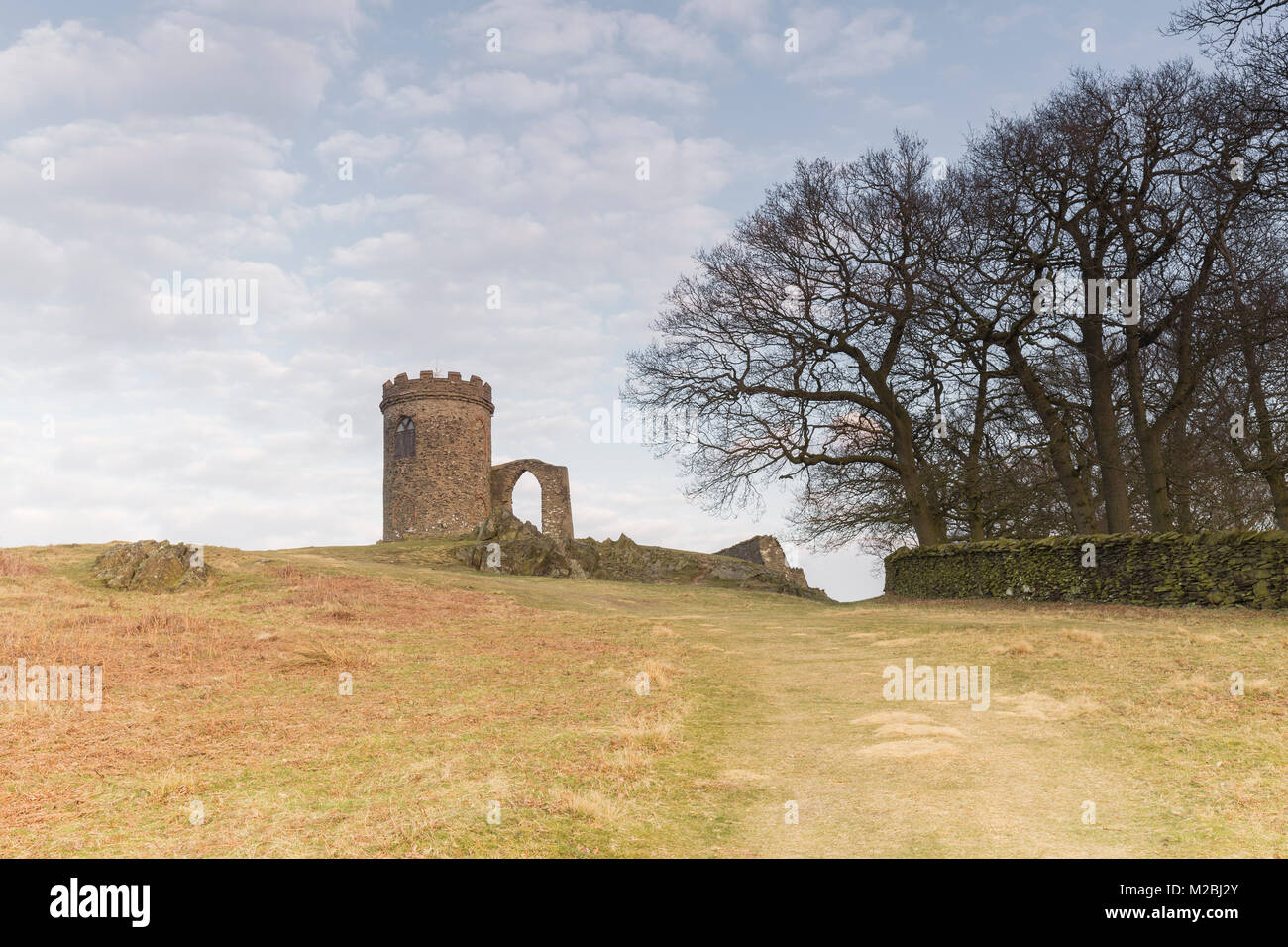 Old John is a folly, this image shows the worn path up to Old John, in ...