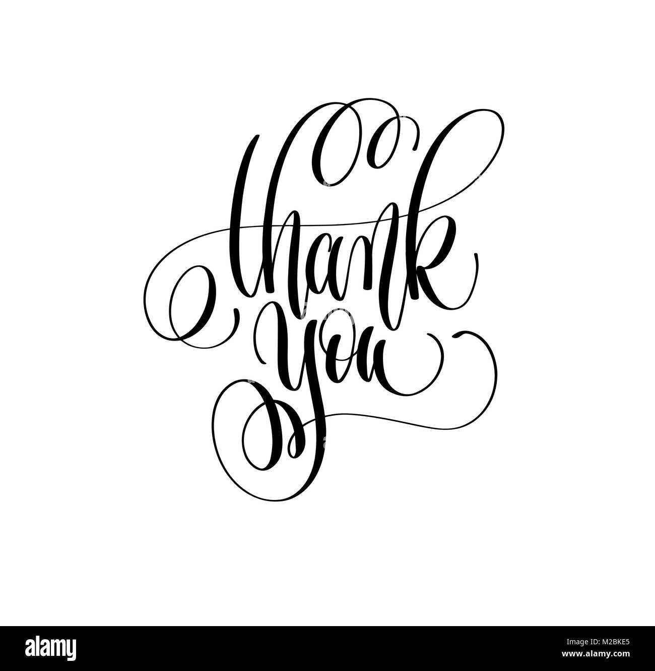 thank you - hand lettering inscription text Stock Vector Image & Art ...