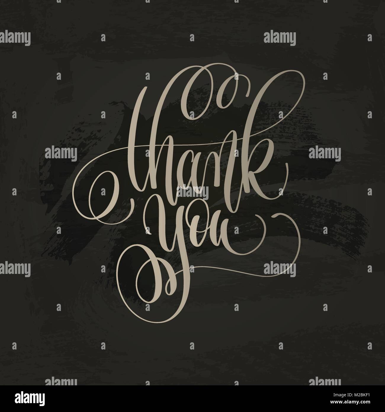 luxury golden hand lettering inscription text - thank you Stock Vector ...