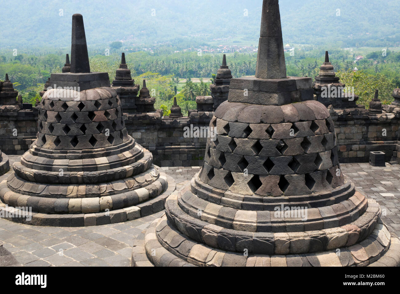 Ancient stupa at Borobudur is a 9th-century Buddhist Temple in ...