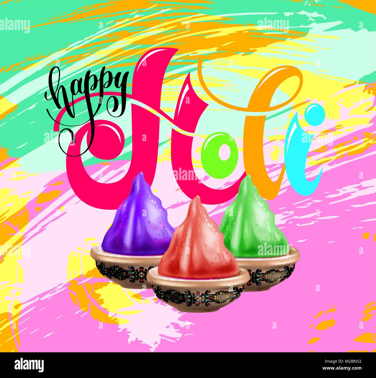 Hindu festival of colors Stock Vector Images - Alamy