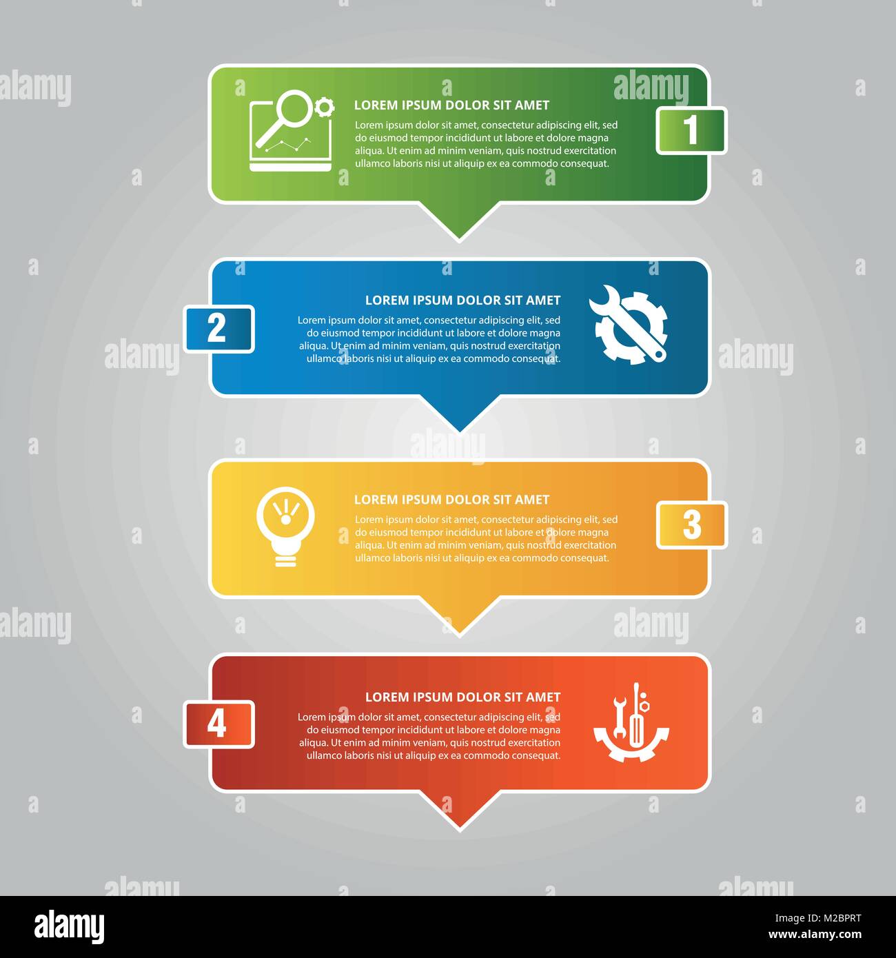 Modern vector illustration. Infographic template with four elements ...