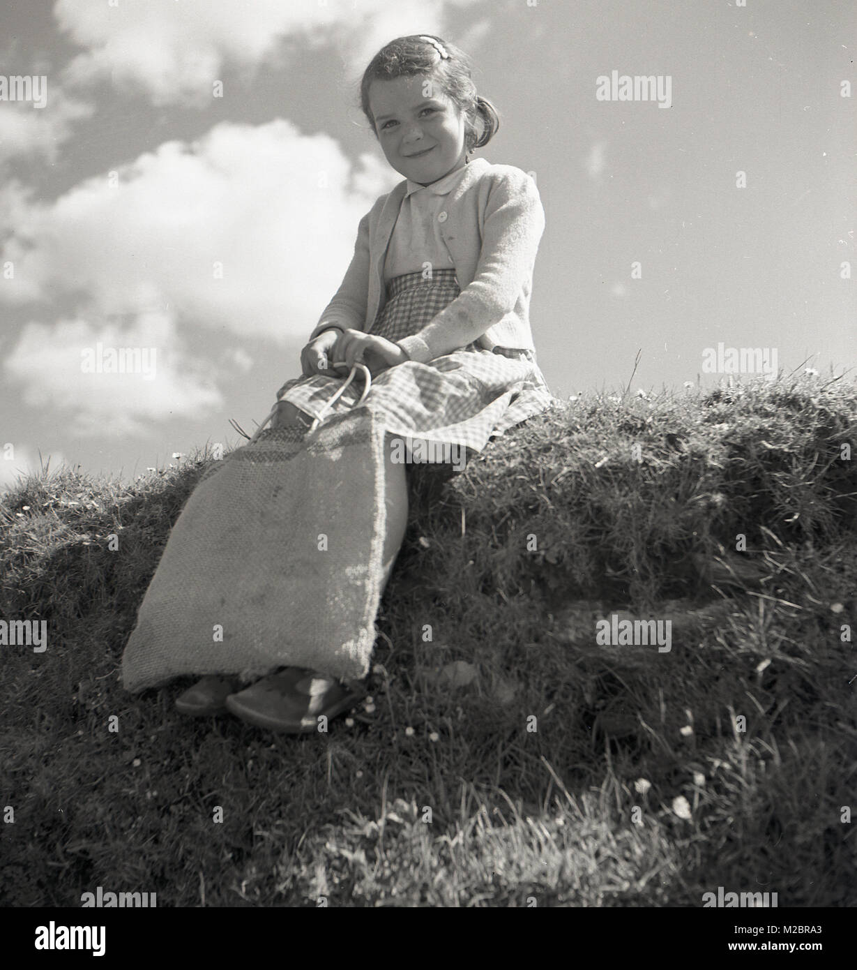 1950s, historical, a portrait by J Allan Cash of a sweet young Irish ...