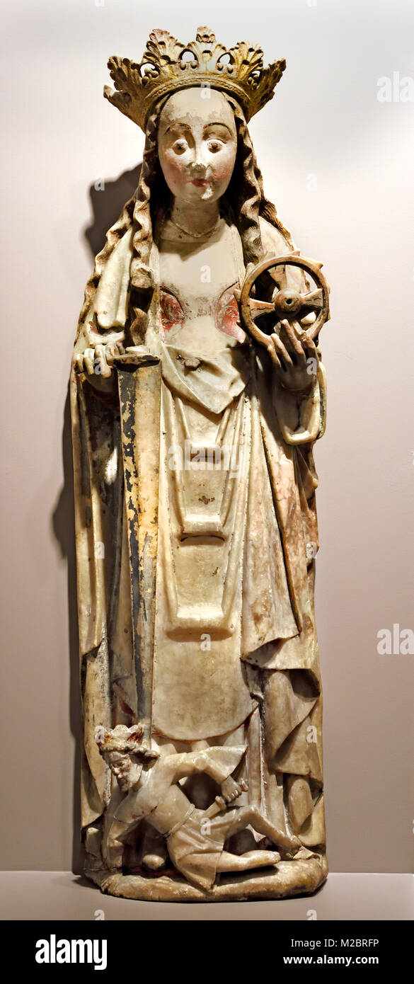 Santa Caterina, Nottingham, Saint Catherine, alabaster, XVth, century ...