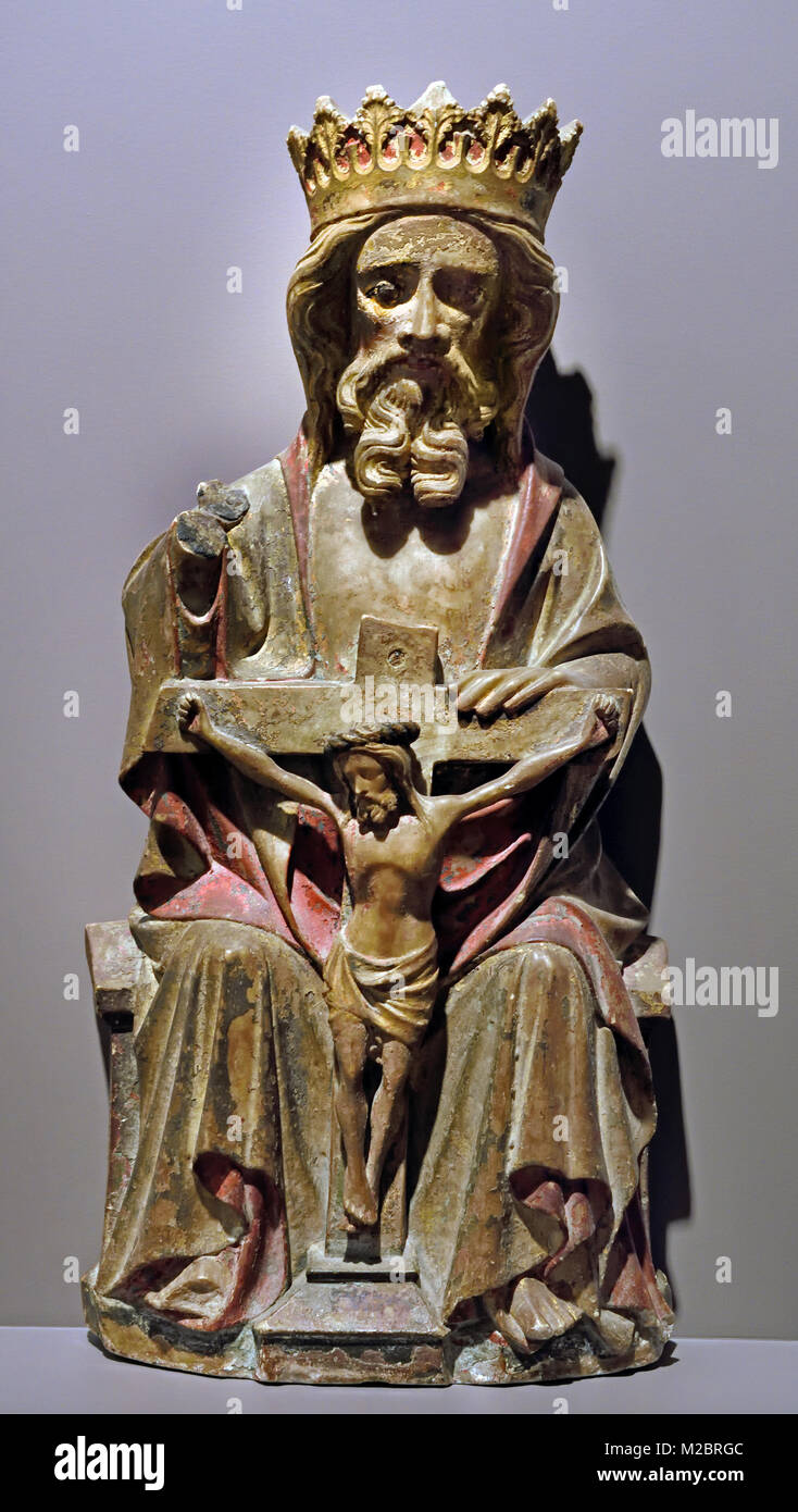 Holy Trinity, Nottingham, alabaster, XVth, century, England Stock Photo ...