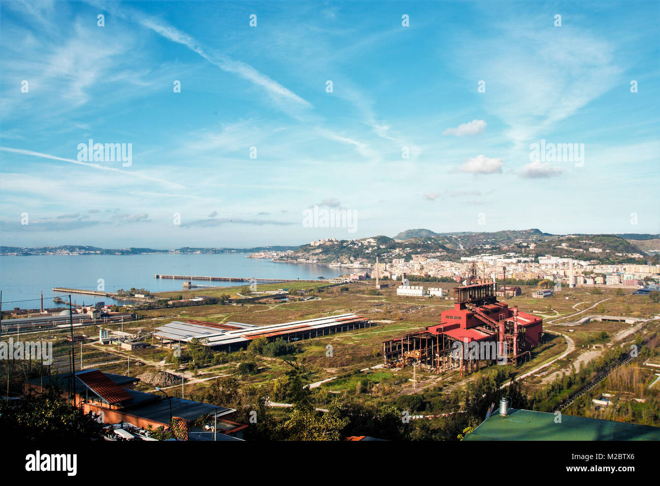 Landscape of Bagnoli and Naples gulf, Naples, Italy Stock Photo - Alamy