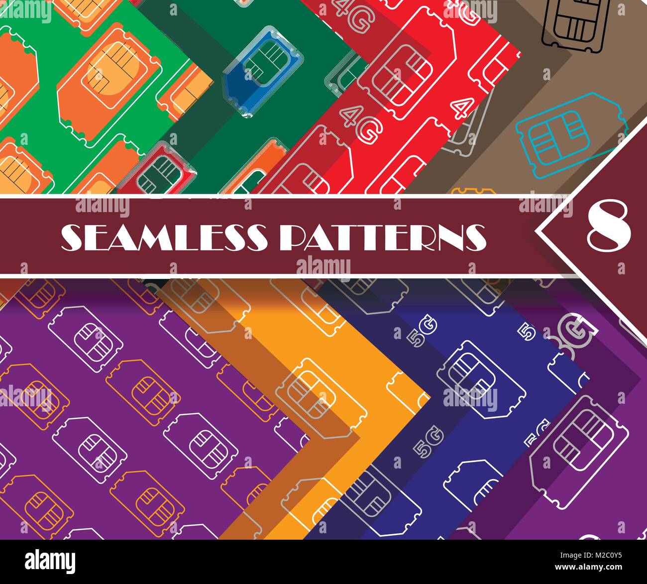 Messaging pattern Stock Vector Images - Alamy